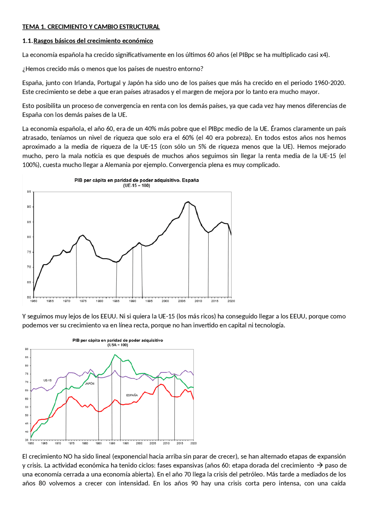 Tema 1 Entorn Econòmic Espanyol Ade Docsity