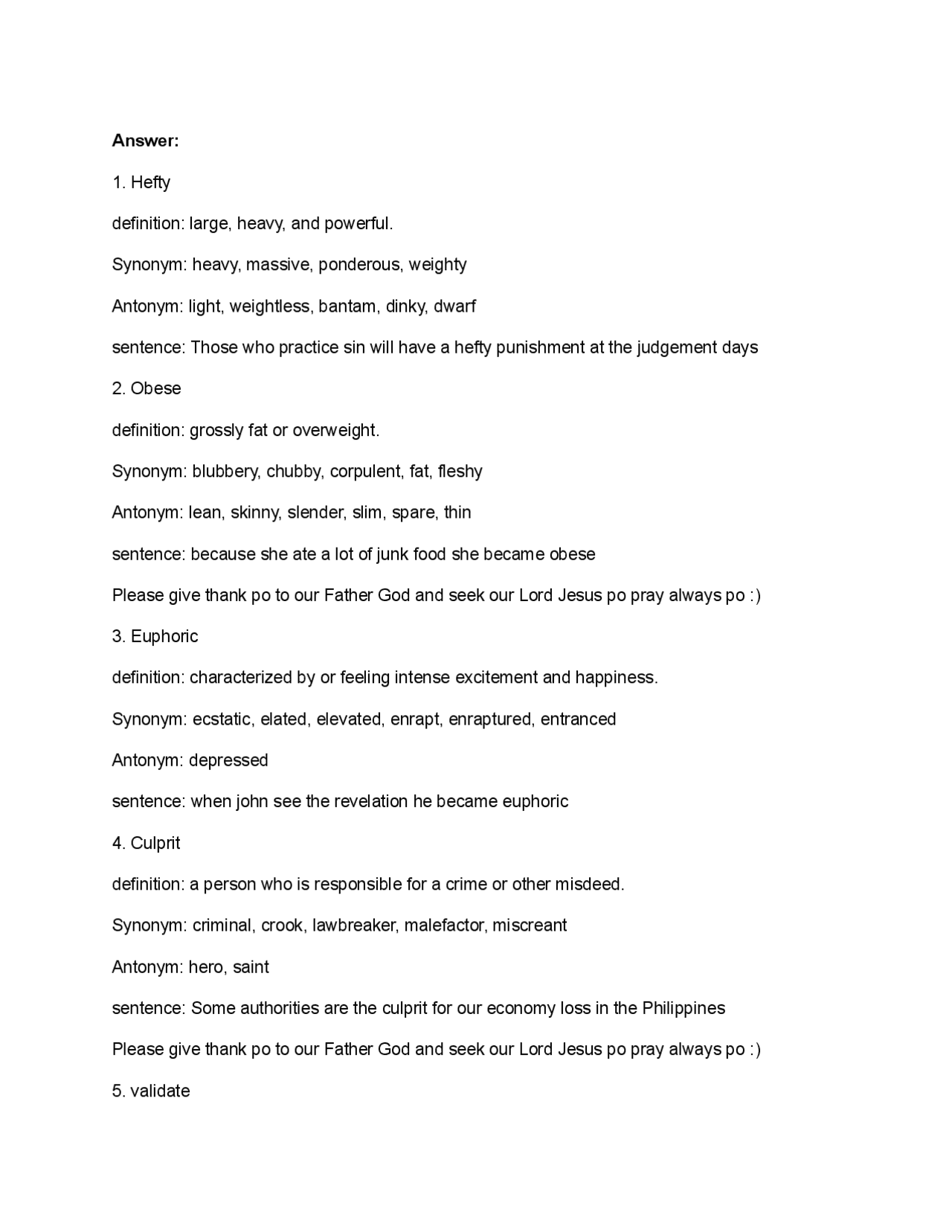 Vocabulary Alert What's More Activity 3.2 - Docsity