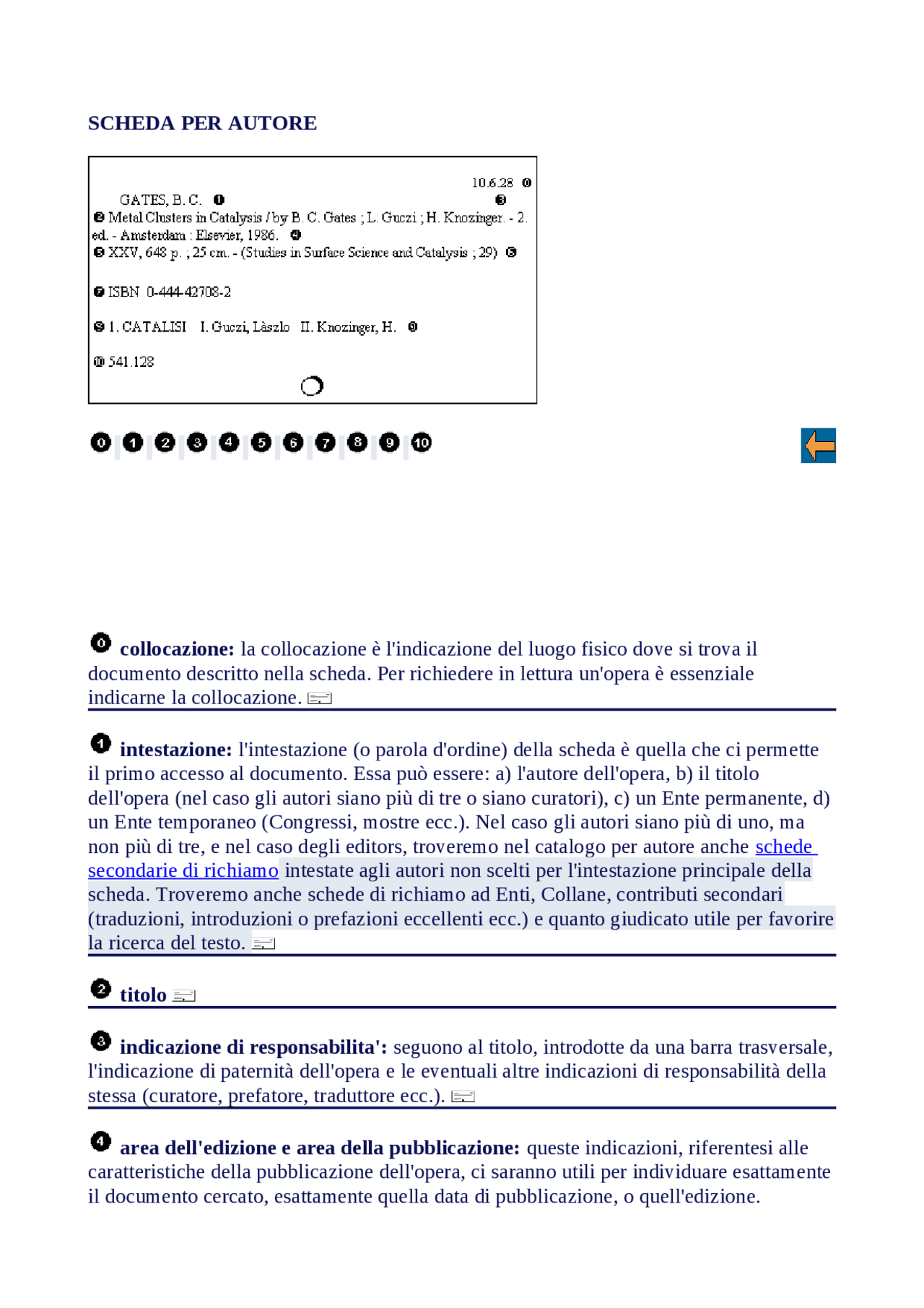 Scheda Catalografica Docsity