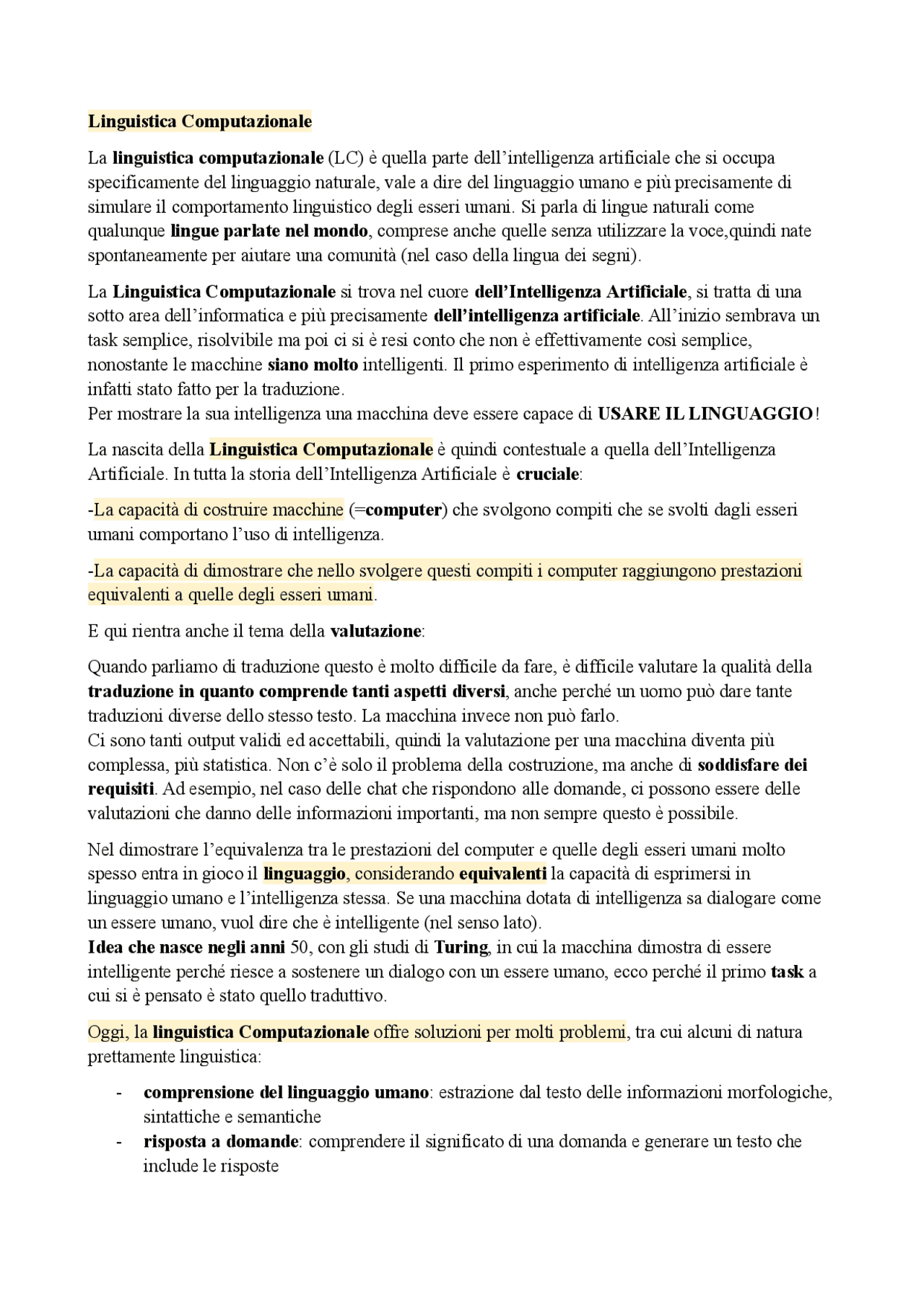 Materiale per l'esame di TEORIA di Informatica (C.Bosco) - Docsity