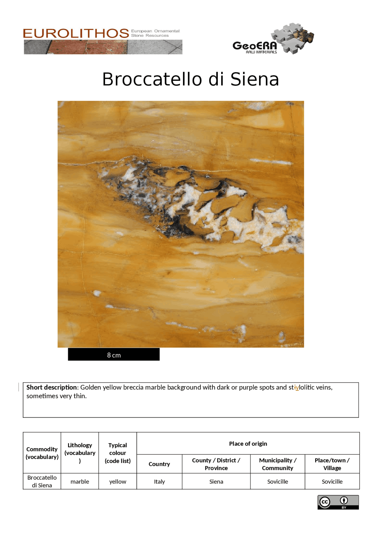 Broccatello Di Siena Scheda Docsity