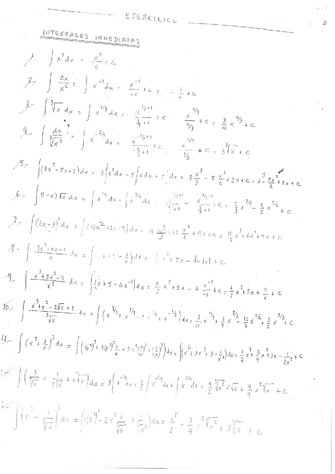 INMEDIATAS(ejercicios) - Docsity