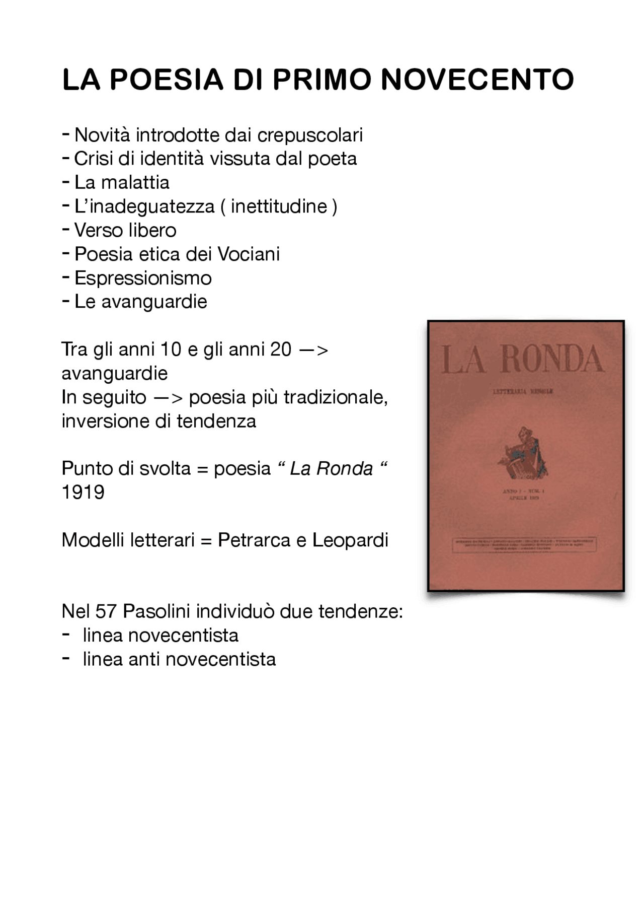 Ungaretti Vita E Principali Opere Docsity
