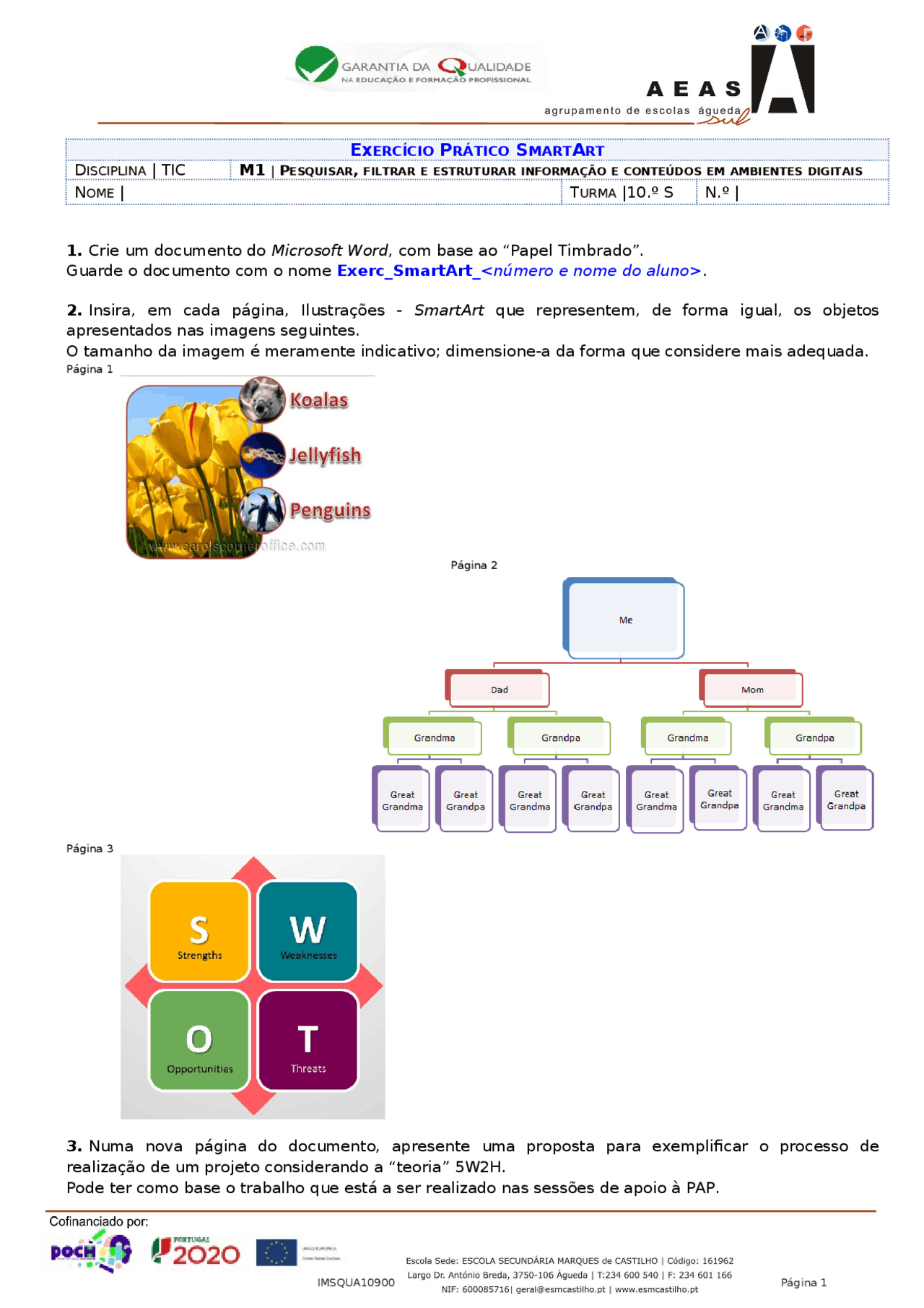 Exercicios De Treino De Tic Docsity