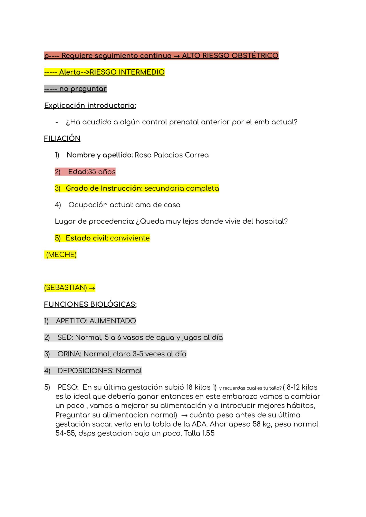 Anamnesis Pediatria Aprende Yaaa Docsity