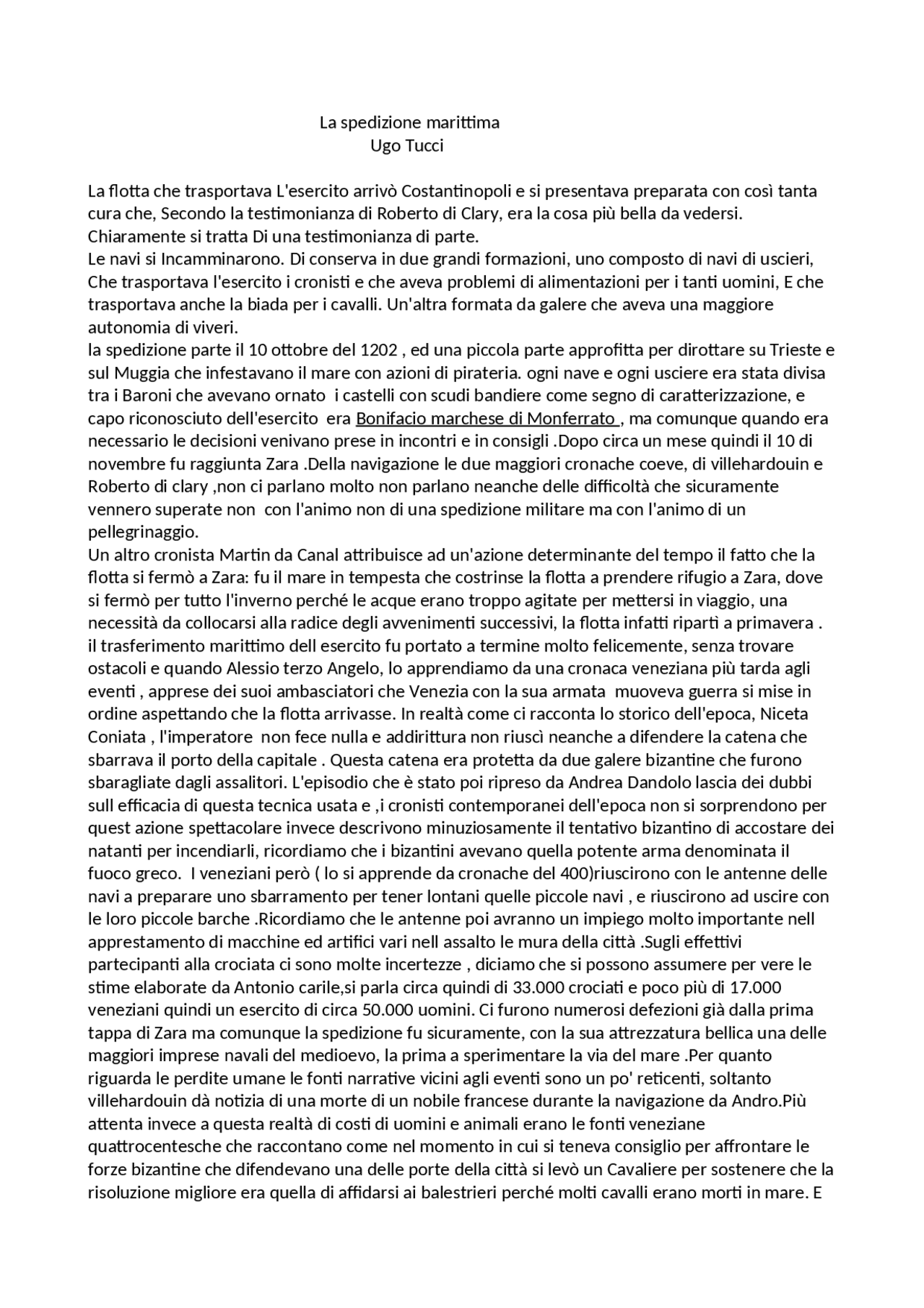 La Iv Crociata Docsity