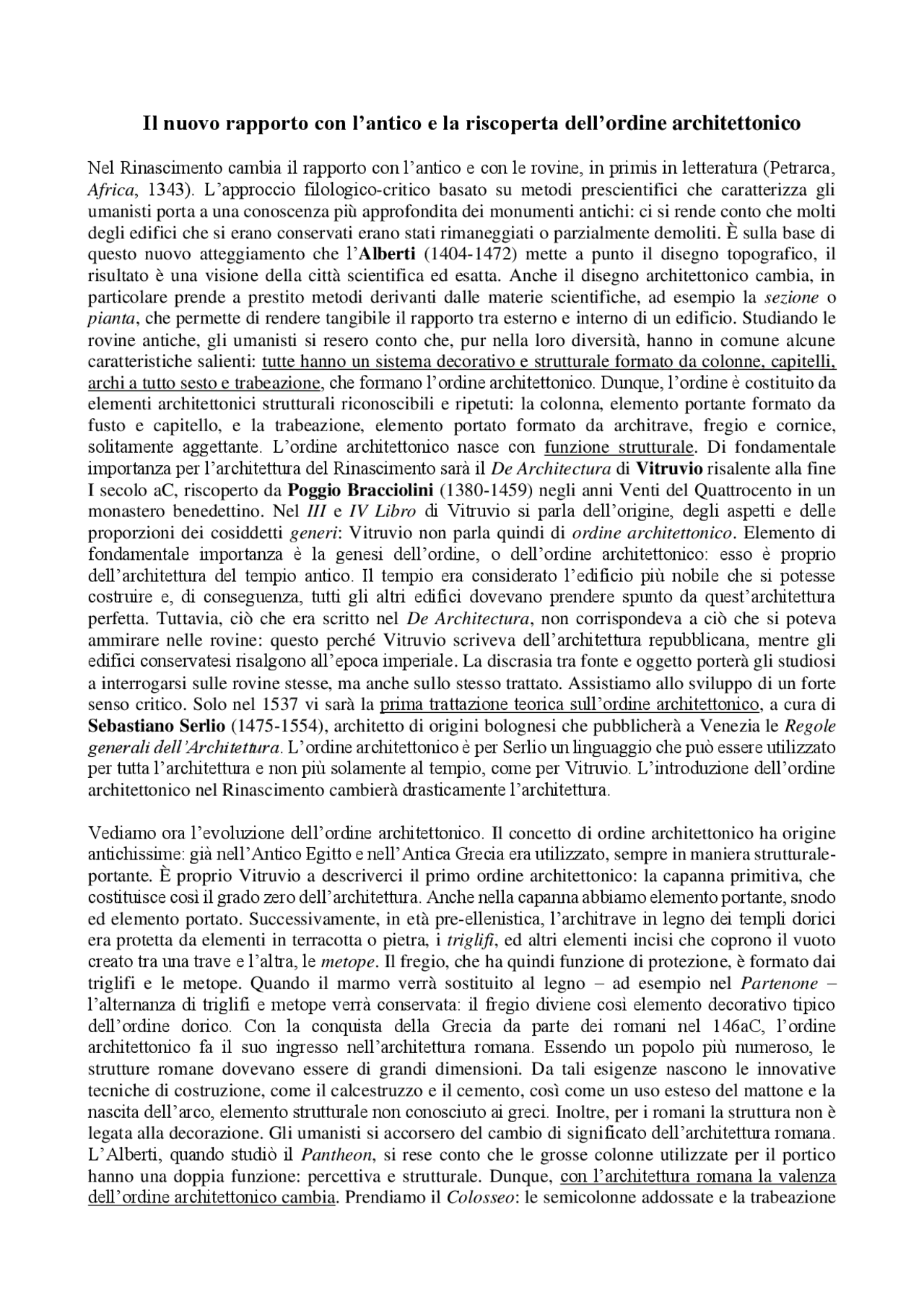 Appunti Completi Corso Storia Dellarchitettura Benelli Docsity