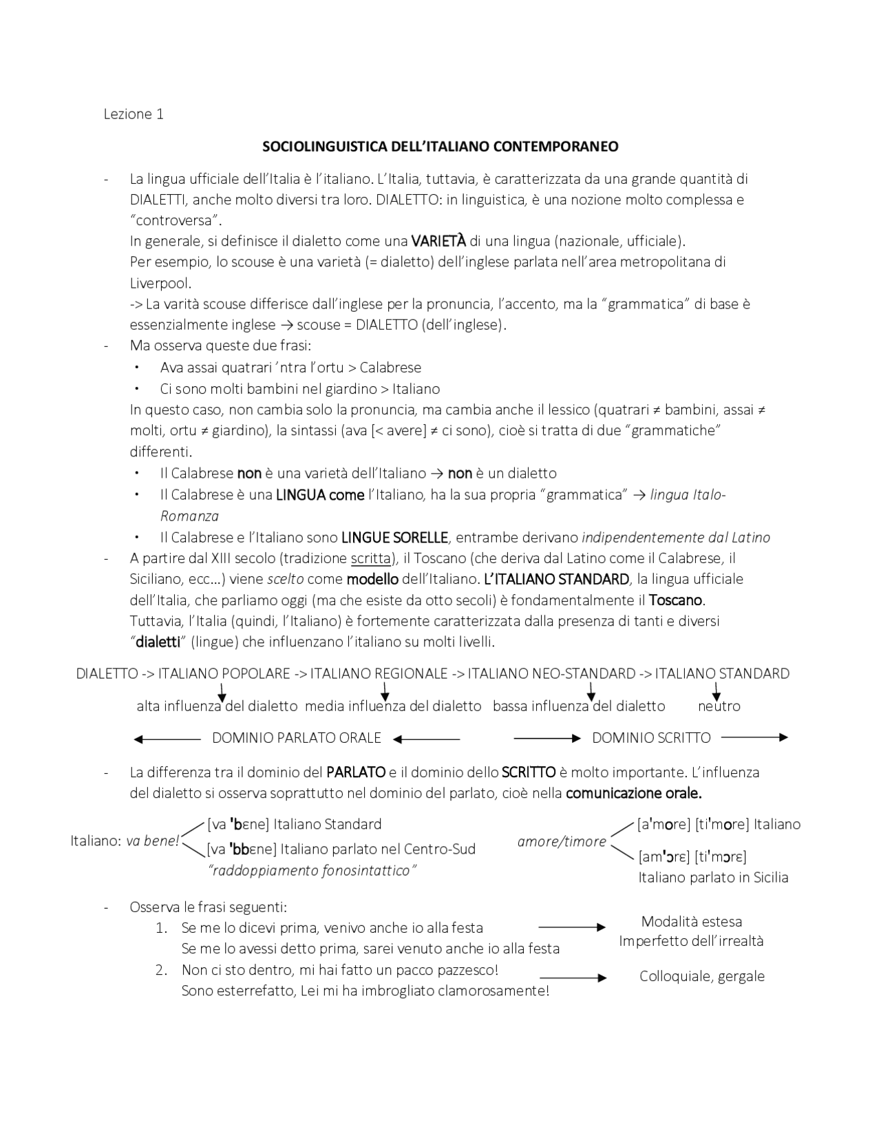 Riassunti Slides Di Sociolinguistica Docsity
