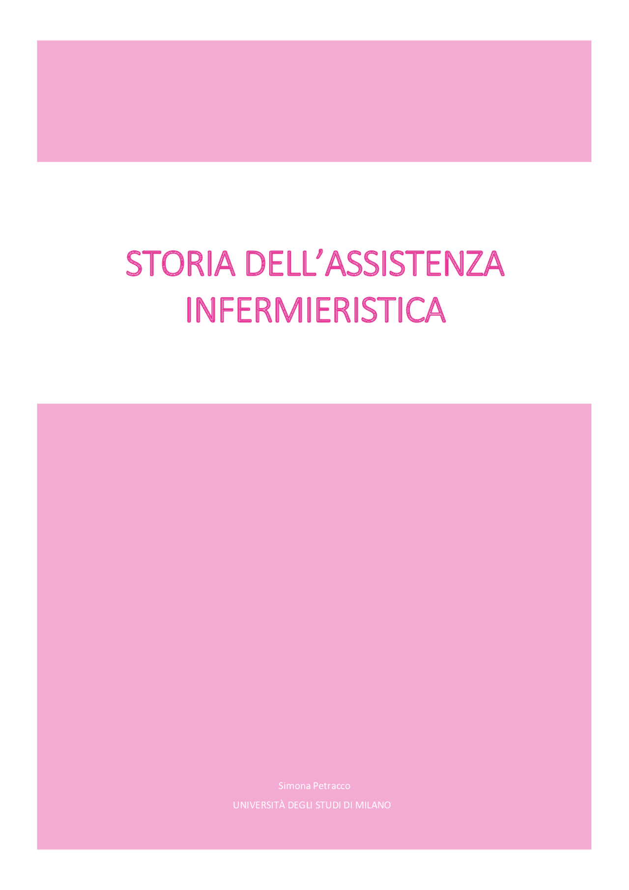 Storia Dellassistenza Infermieristica Appunti Di Storia Docsity