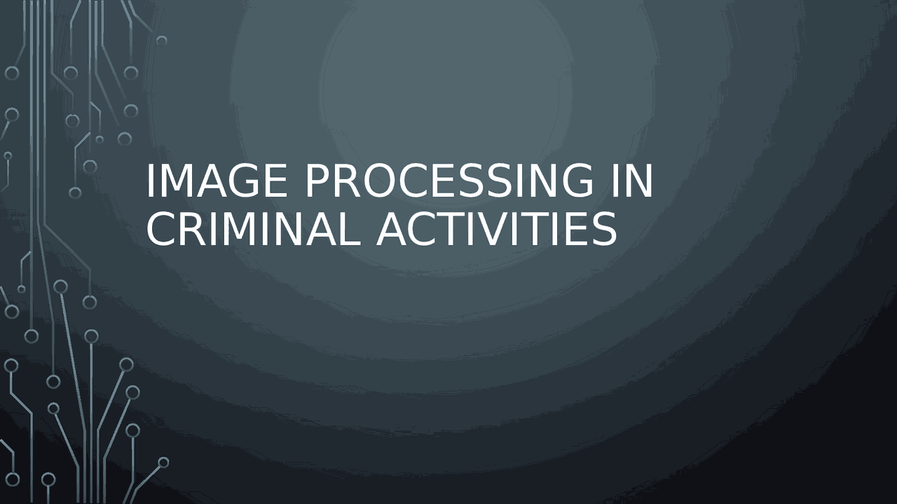 AI in Image Processing in Criminal Activities. - Docsity