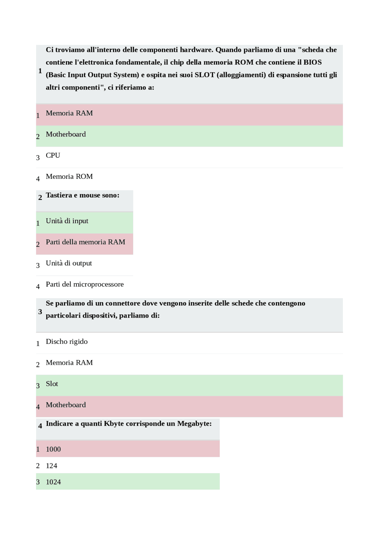 Domande E Risposte Sistemi Di Elaborazione Delle Informazioni L7 Docsity