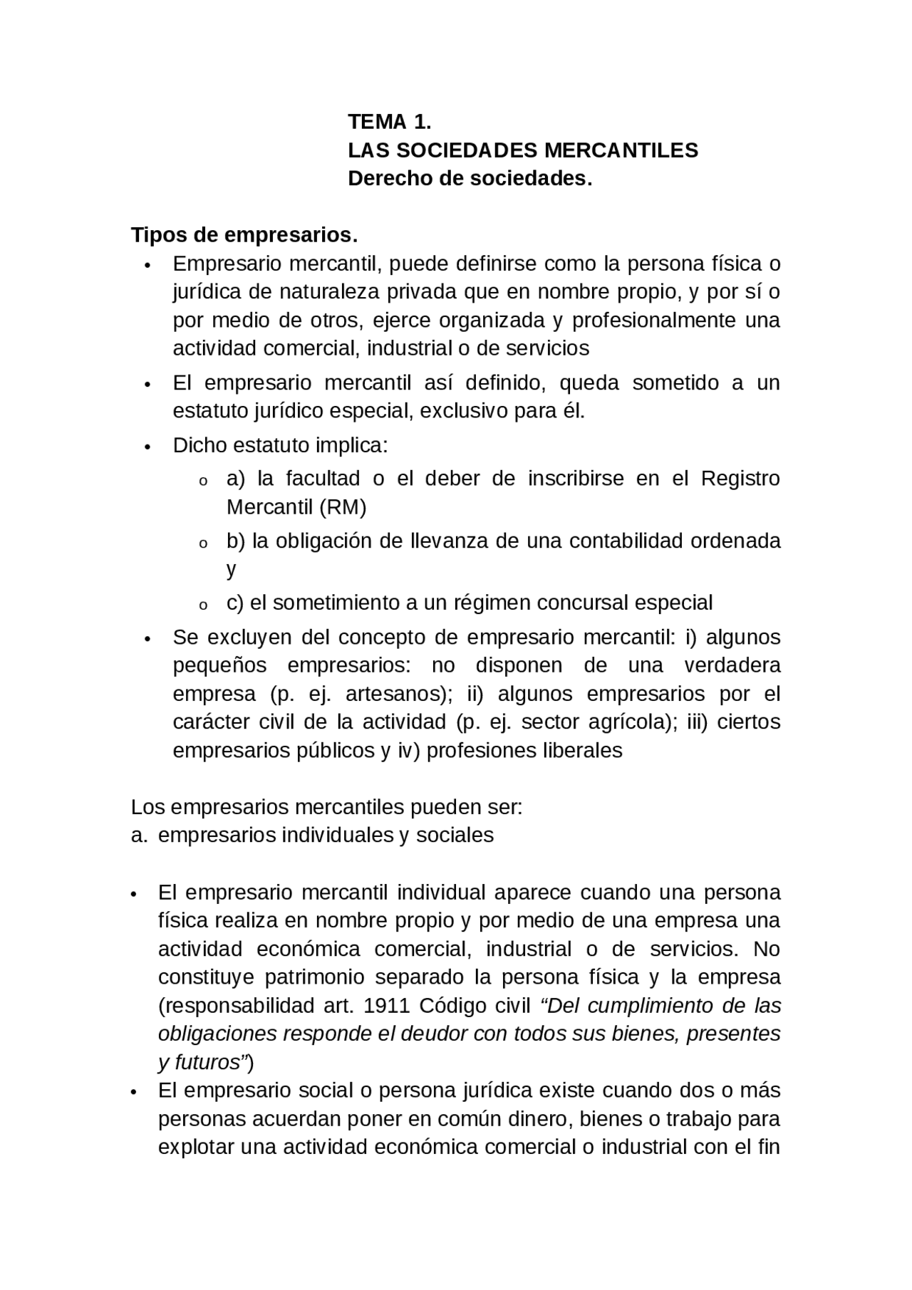 Apuntes Derecho De Sociedades Docsity