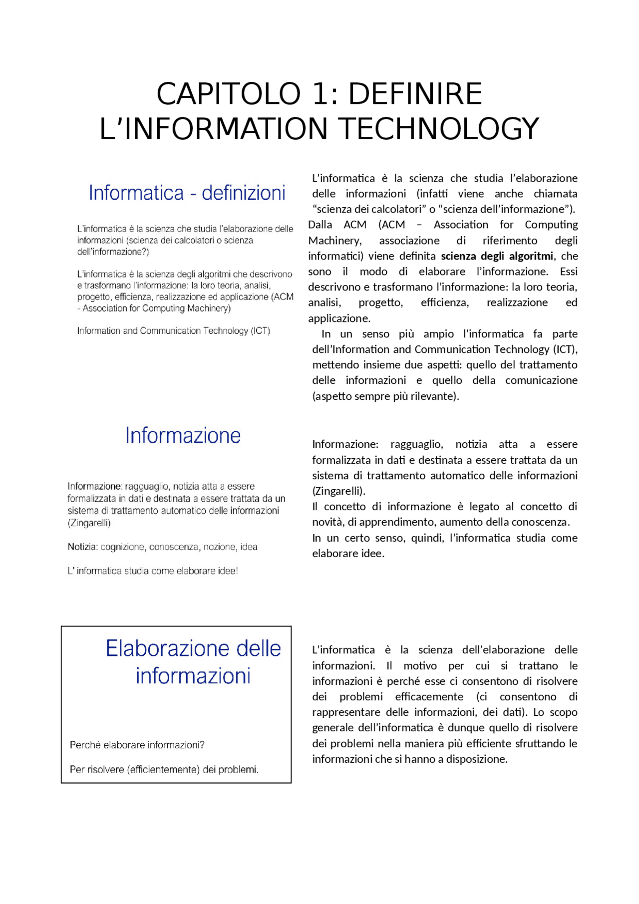 Fondamenti Di Informatica Appunti E Slide Docsity