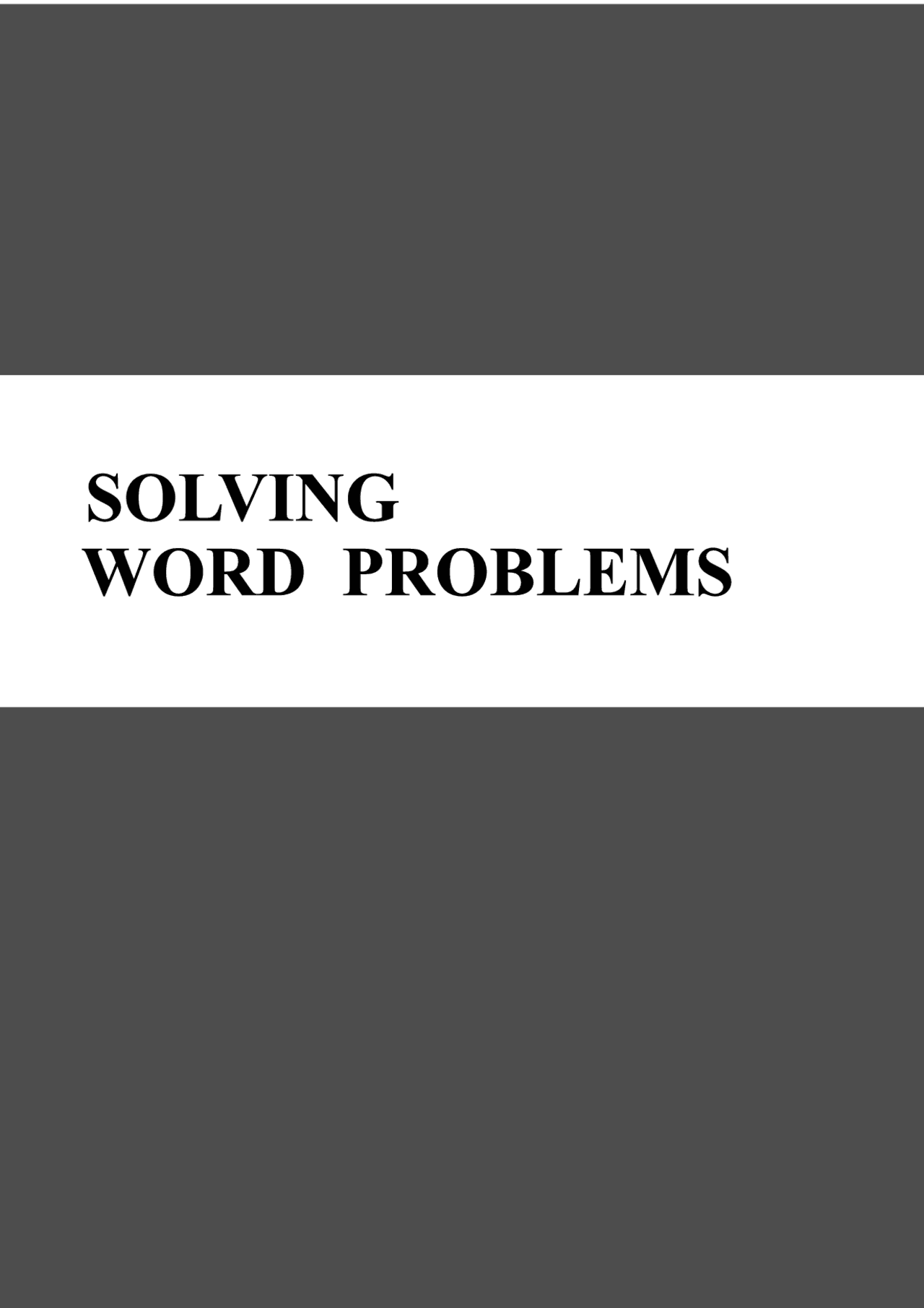 Solving Word Problems - Docsity