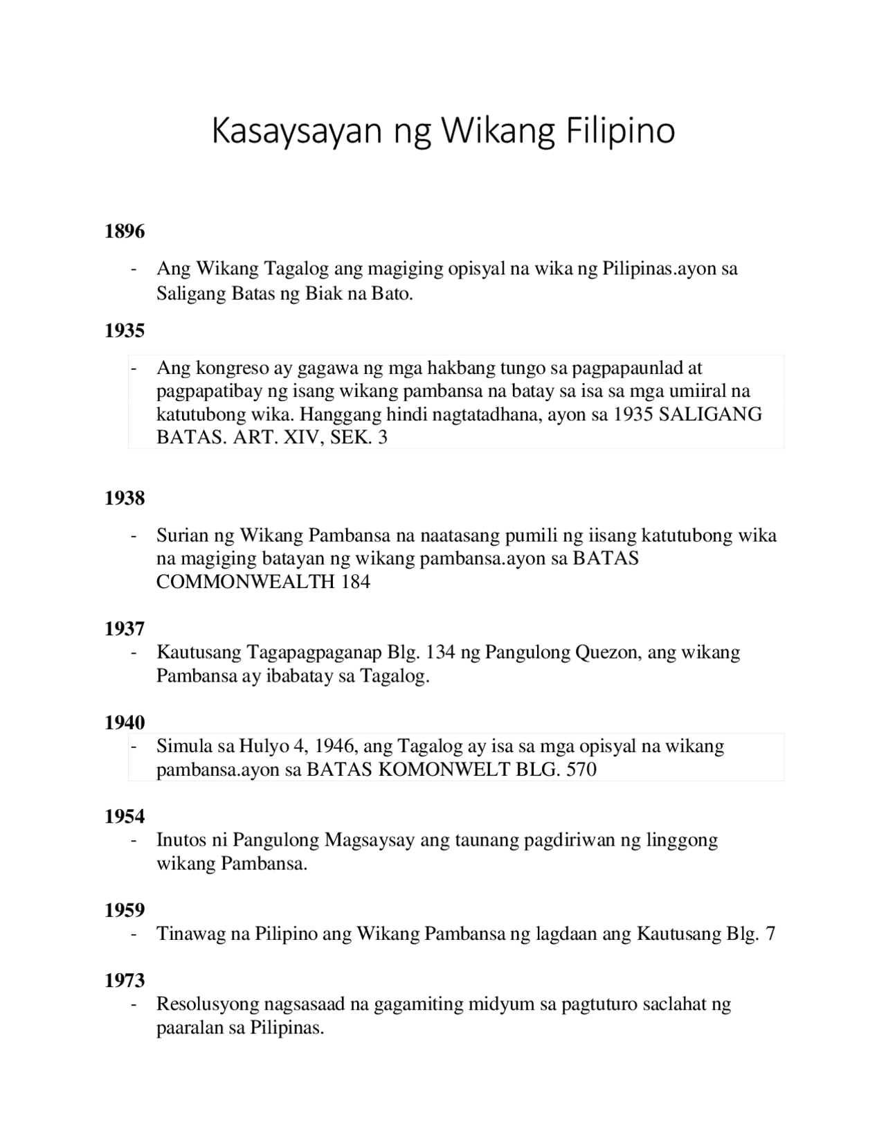 Kasaysayan ng Wikang Filipino at Alpabetong Filipino | Lecture notes ...