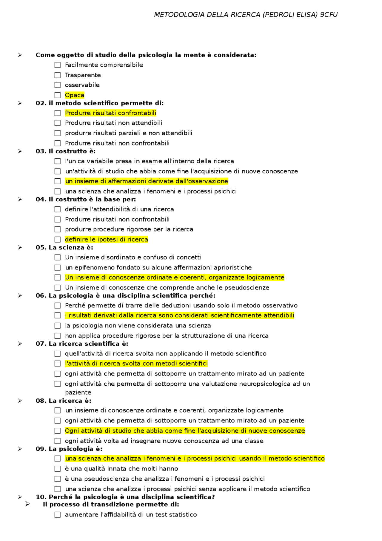Linguistica Applicata Completo Di Risposte Aperte E Multiple