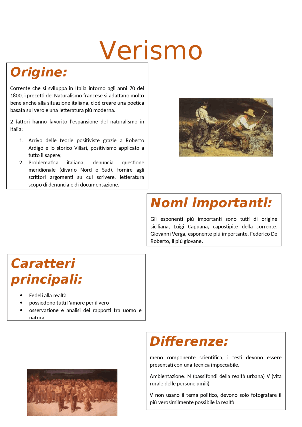 Analisi del verismo italiano - Docsity