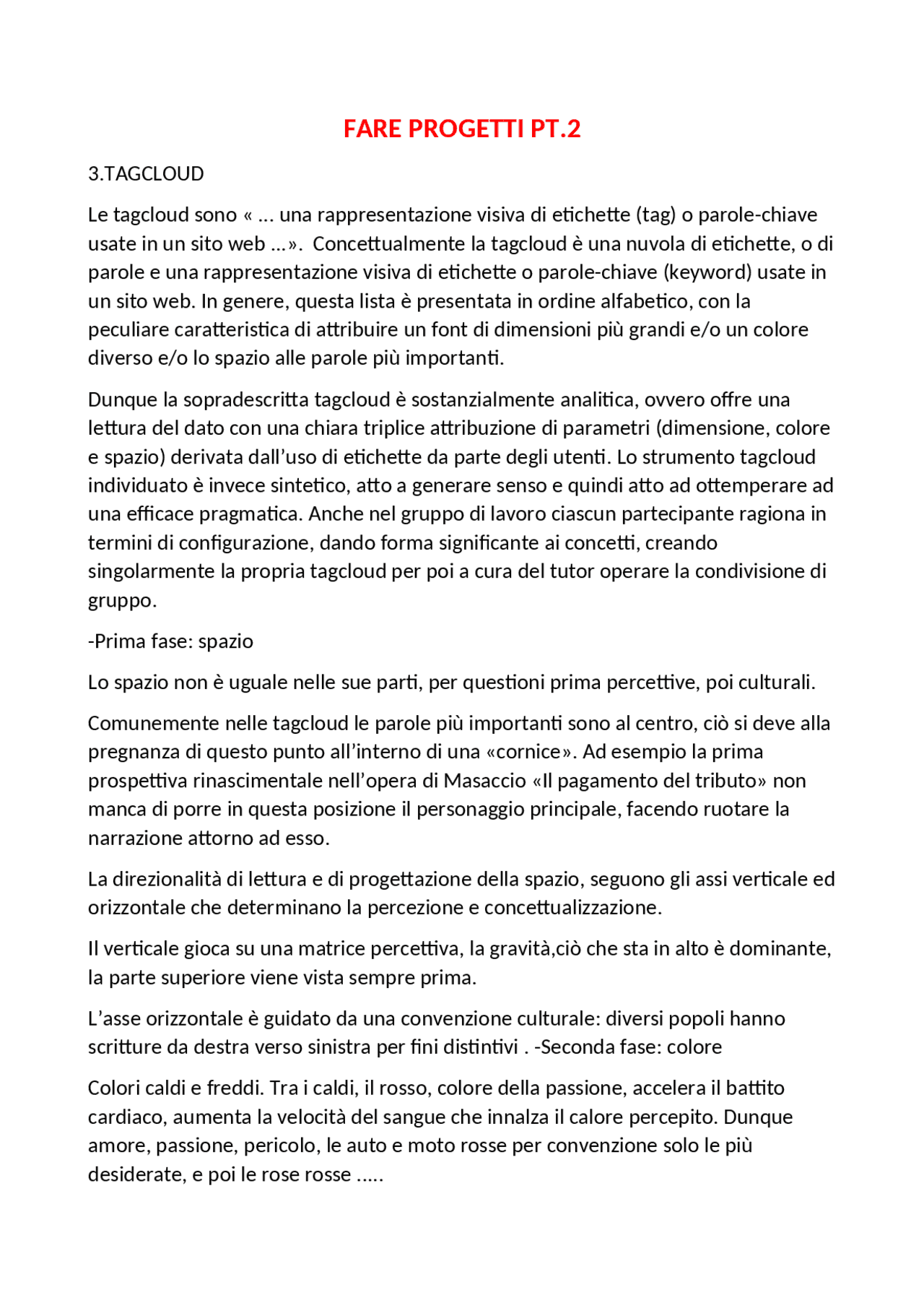 Riassunto Libro Fare Progetti Pt2 Docsity