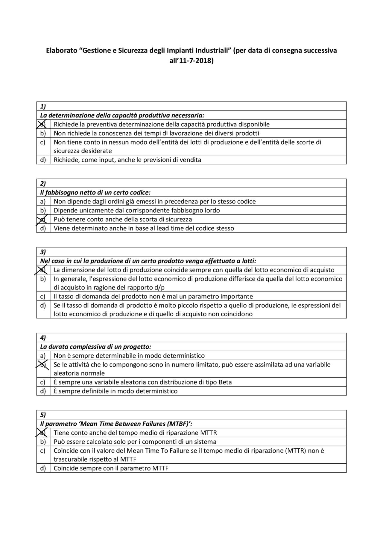 Gestione E Sicurezza Degli Impianti Industriale Docsity