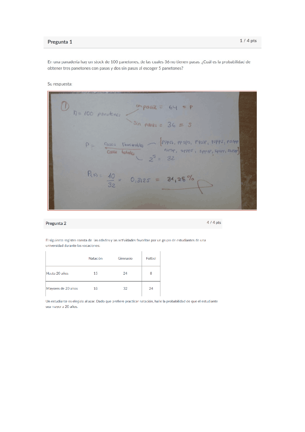 Practica Calificada 3 Exámenes De Estadística Descriptiva Docsity