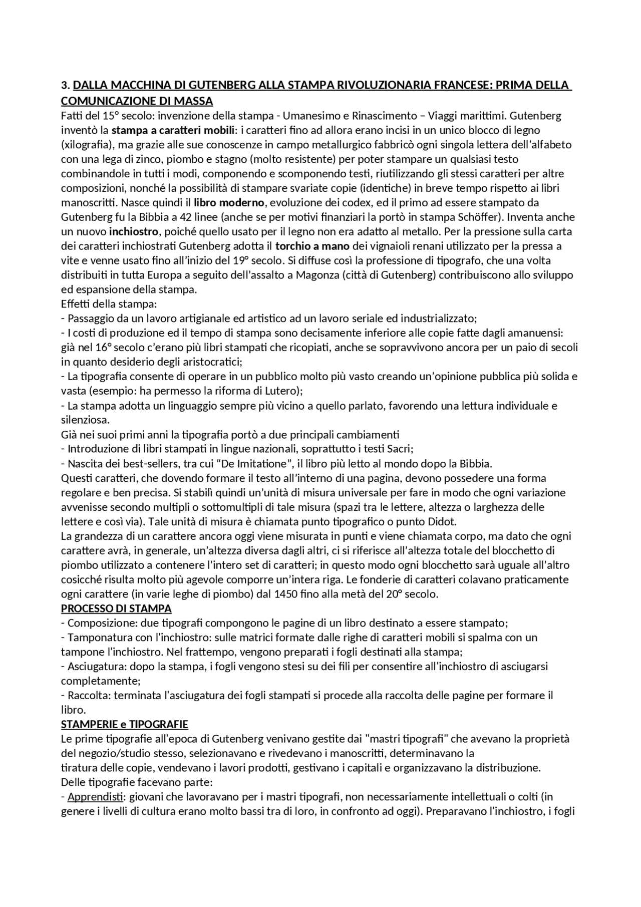 Cap 3 Storia Sociale Della Comunicazione Docsity