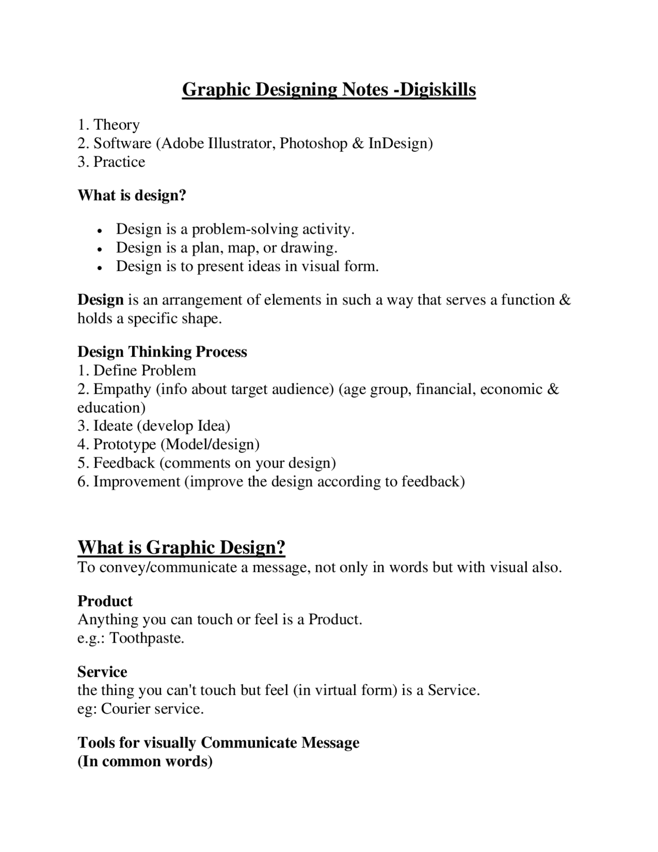 Graphic Designing Complete Notes Docsity