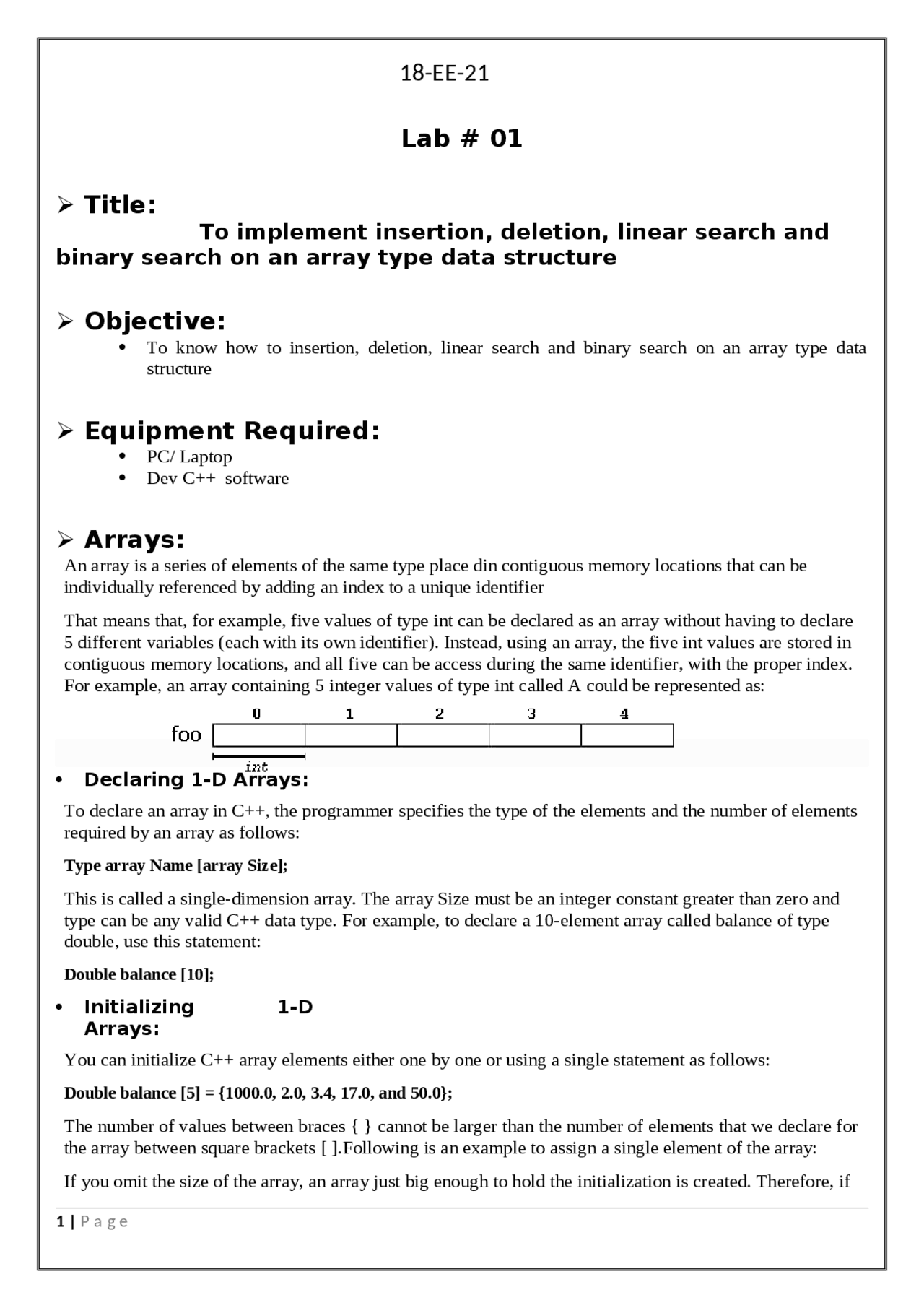 Data Structure And Algorithm Lab Reports Docsity
