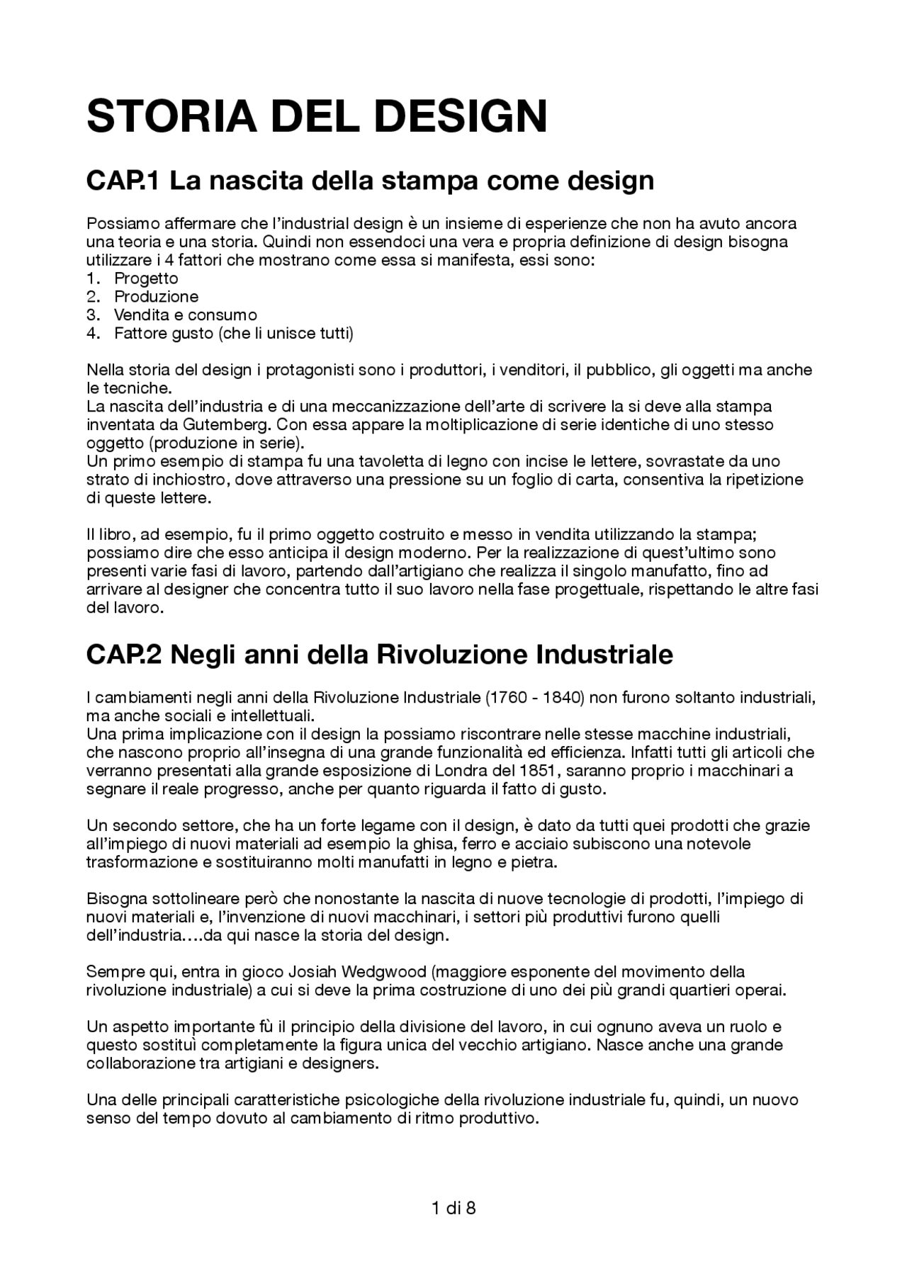Riassunto Libro Storia Del Design Docsity