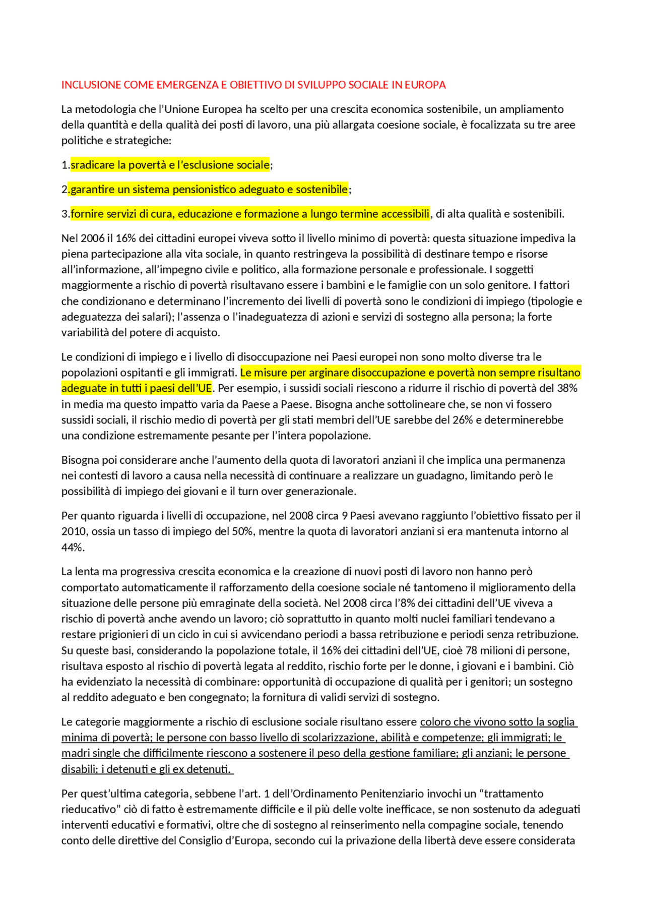 Pratiche Educative Per Linclusione Sociale Docsity