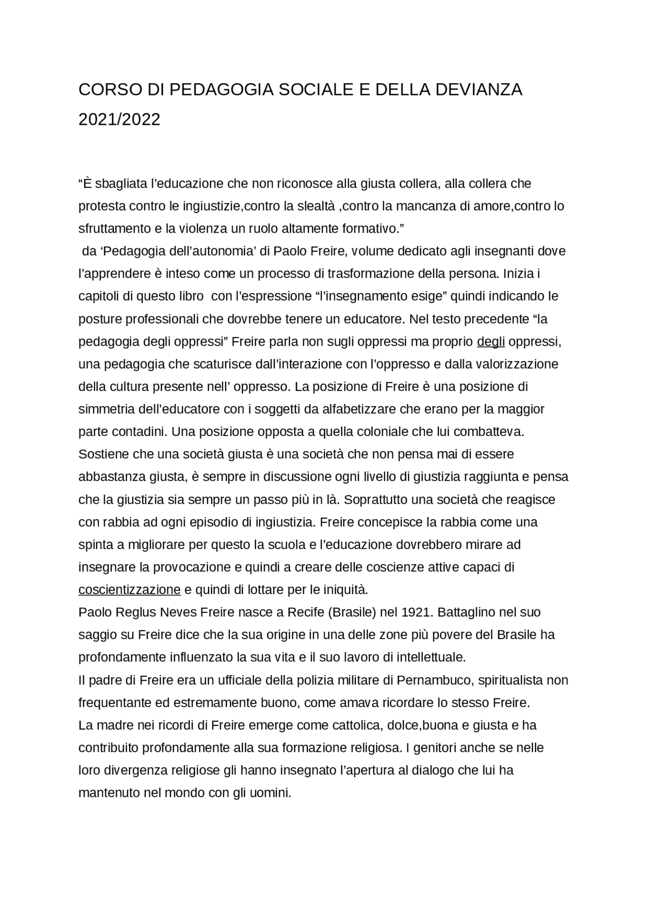 Appunti Di Pedagogia Sociale E Della Devianza Docsity