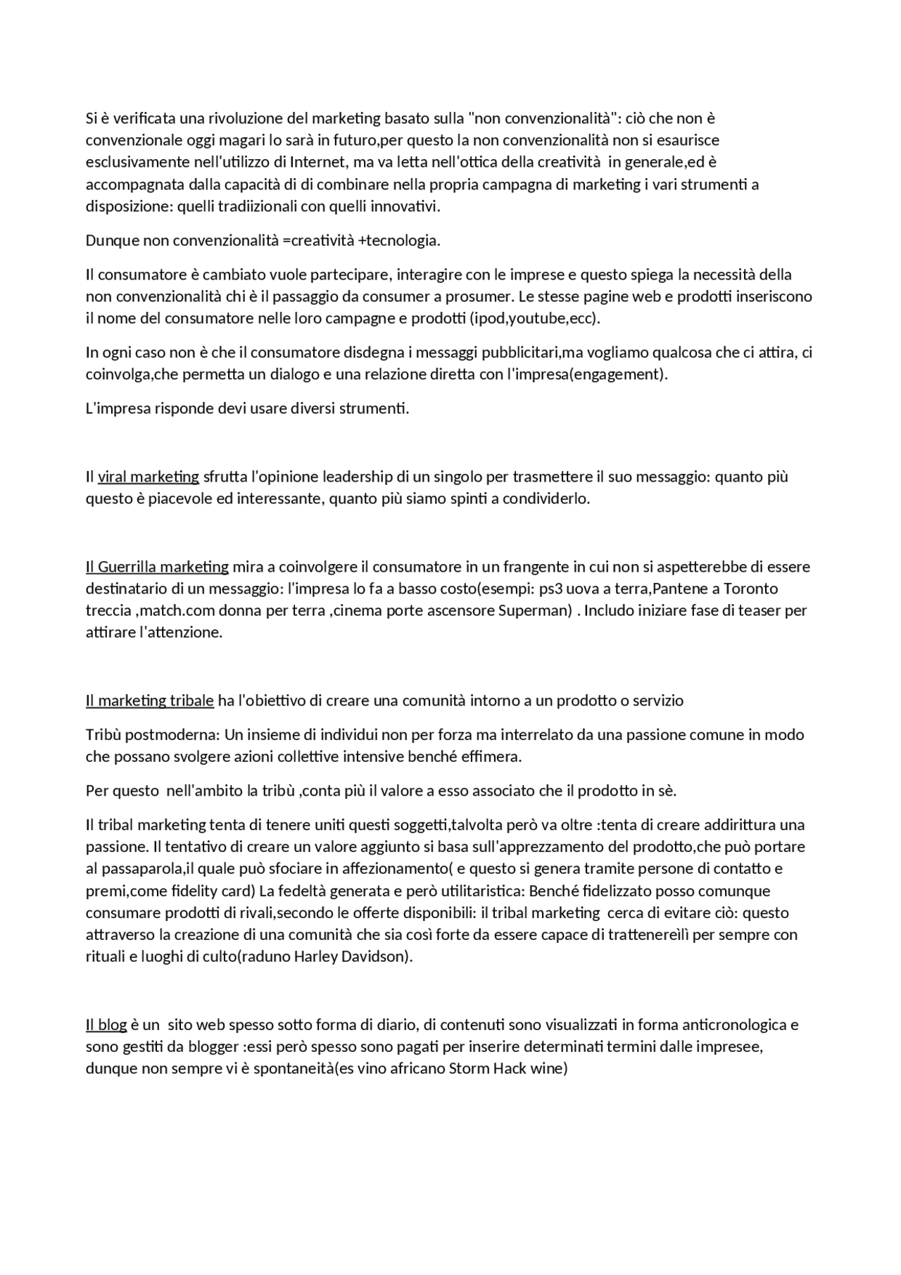 Marketing Non Convenzionale Docsity