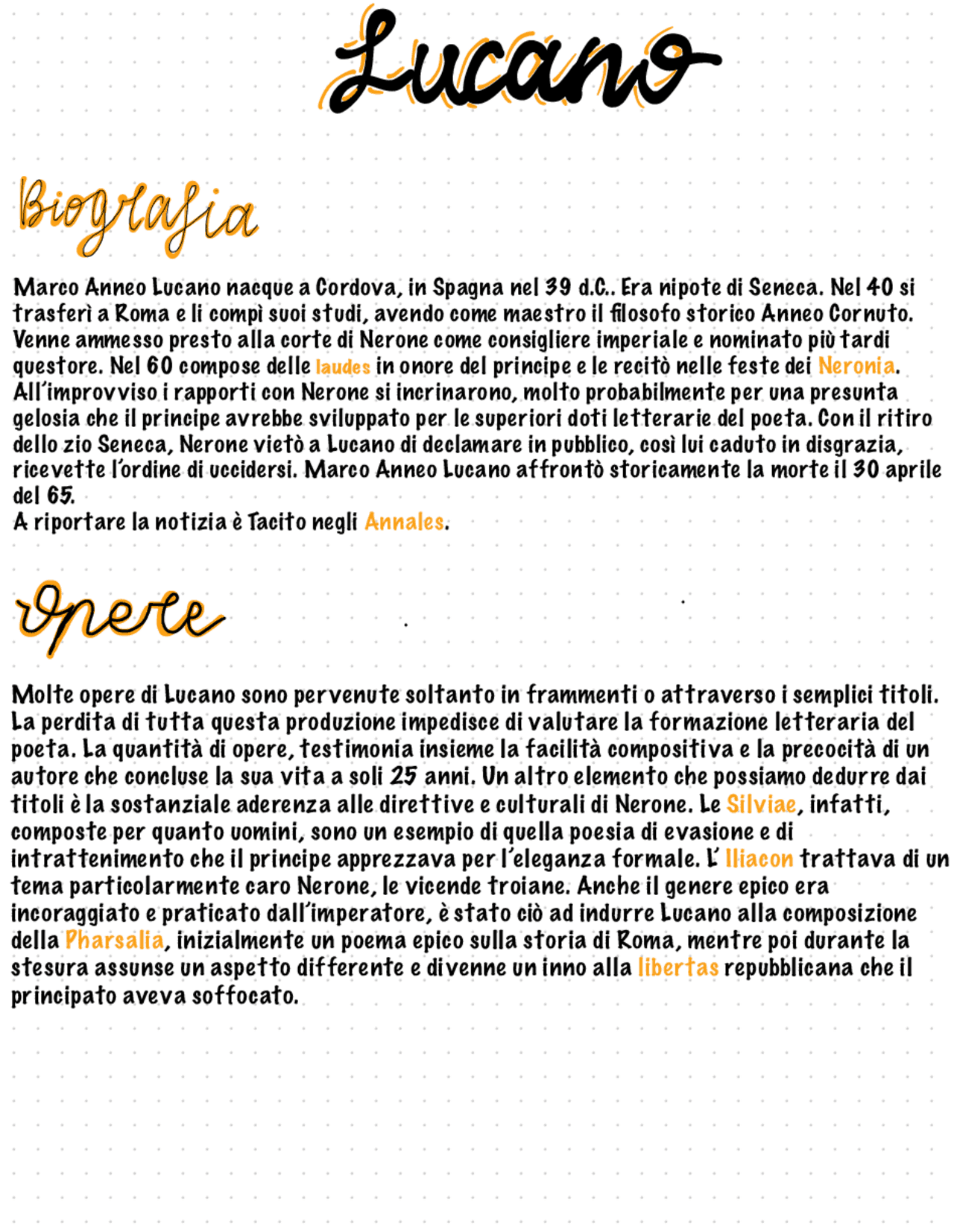 Appunti Su Lucano Pharsalia Docsity