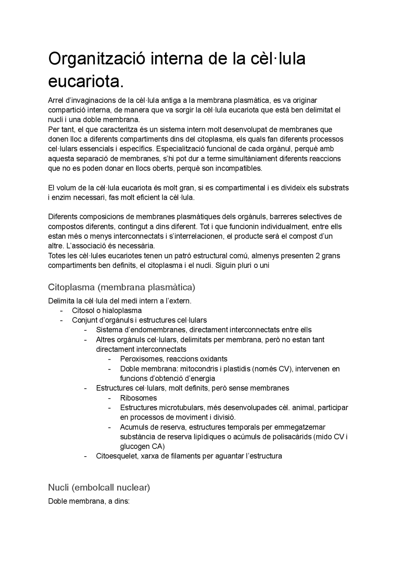 Resum Biologia Fonamental T3 Docsity