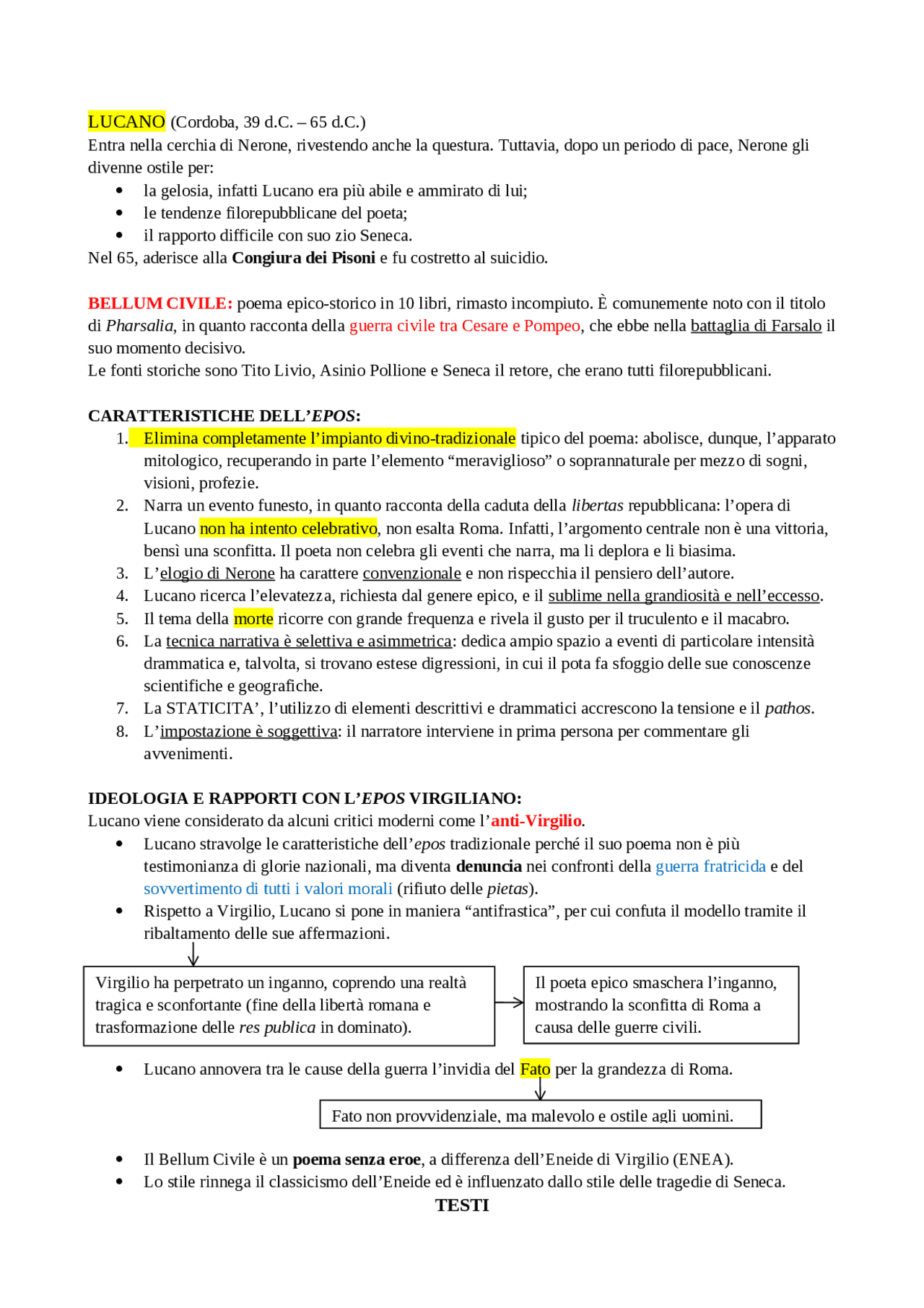 Persio E Lucano Vita Opere E Temi Docsity