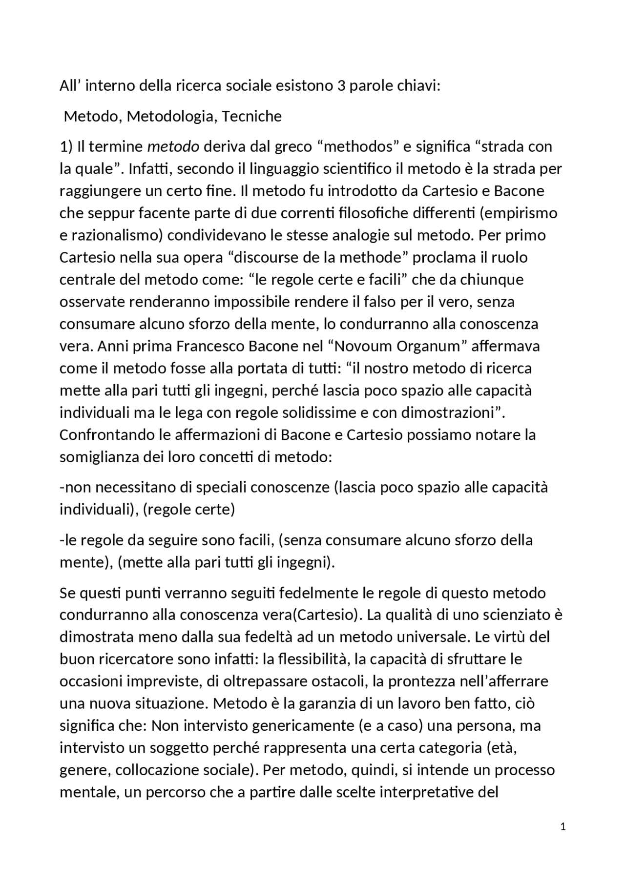 Metodologia Delle Scienze Sociali Docsity