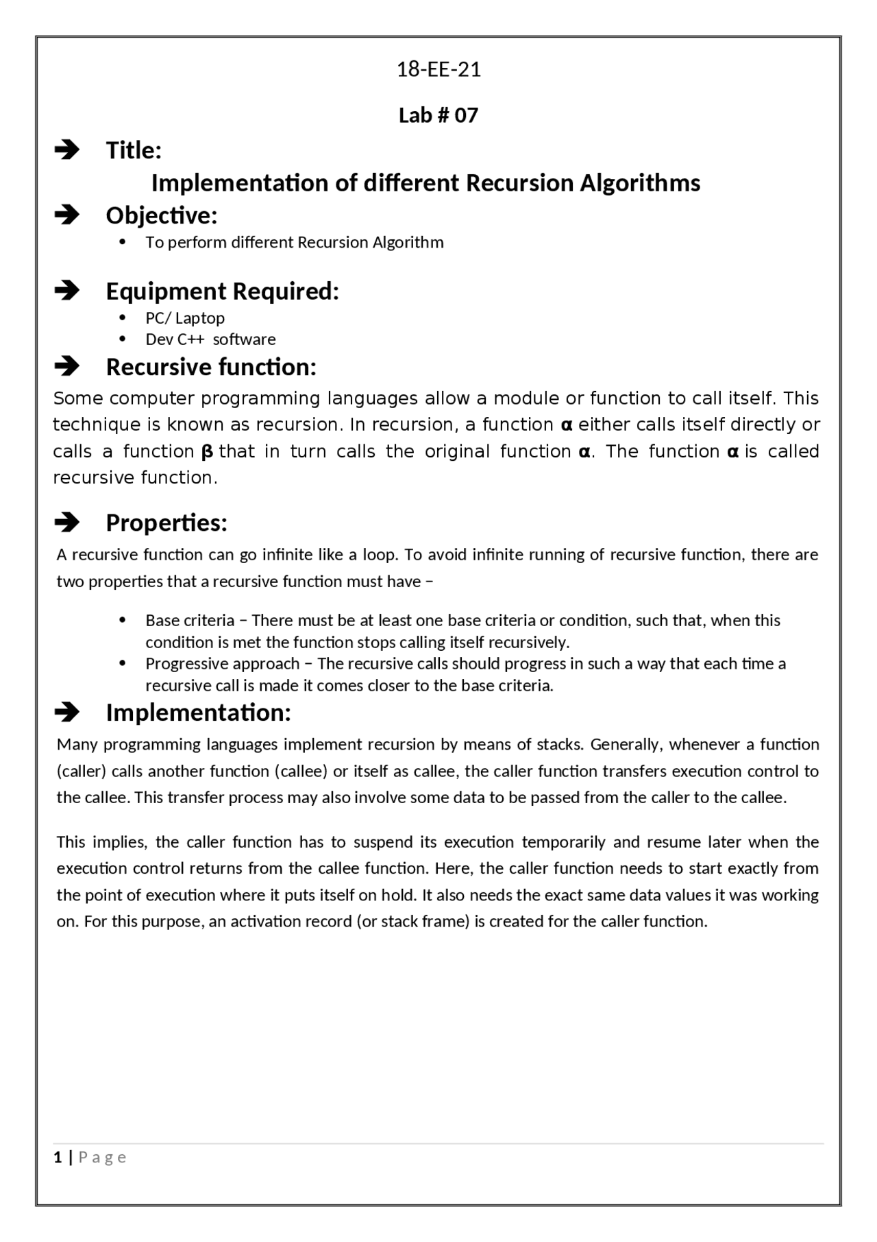 Data Structure And Algorithm Lab Reports Docsity