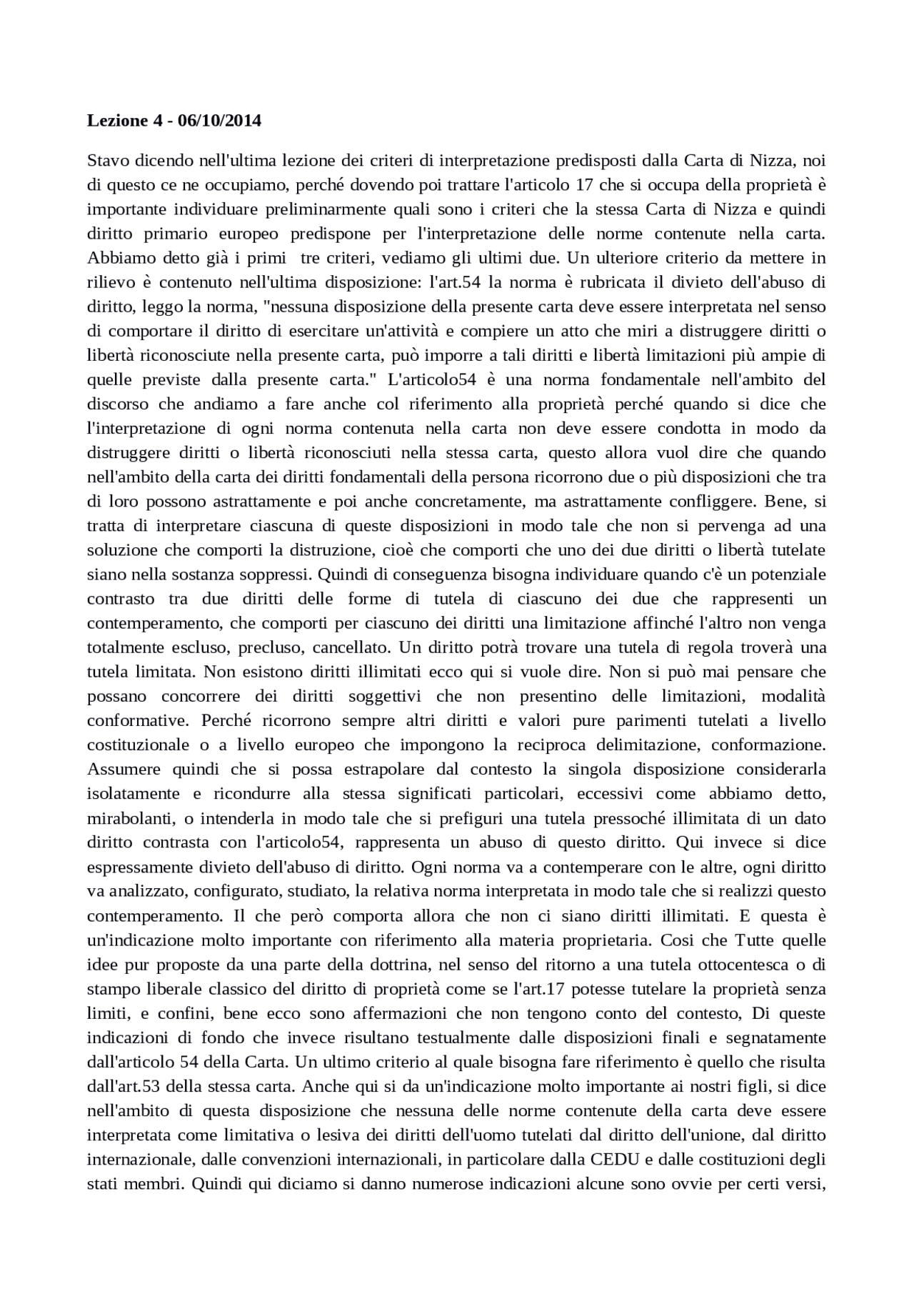 Lezione 4 Diritto Civile Docsity
