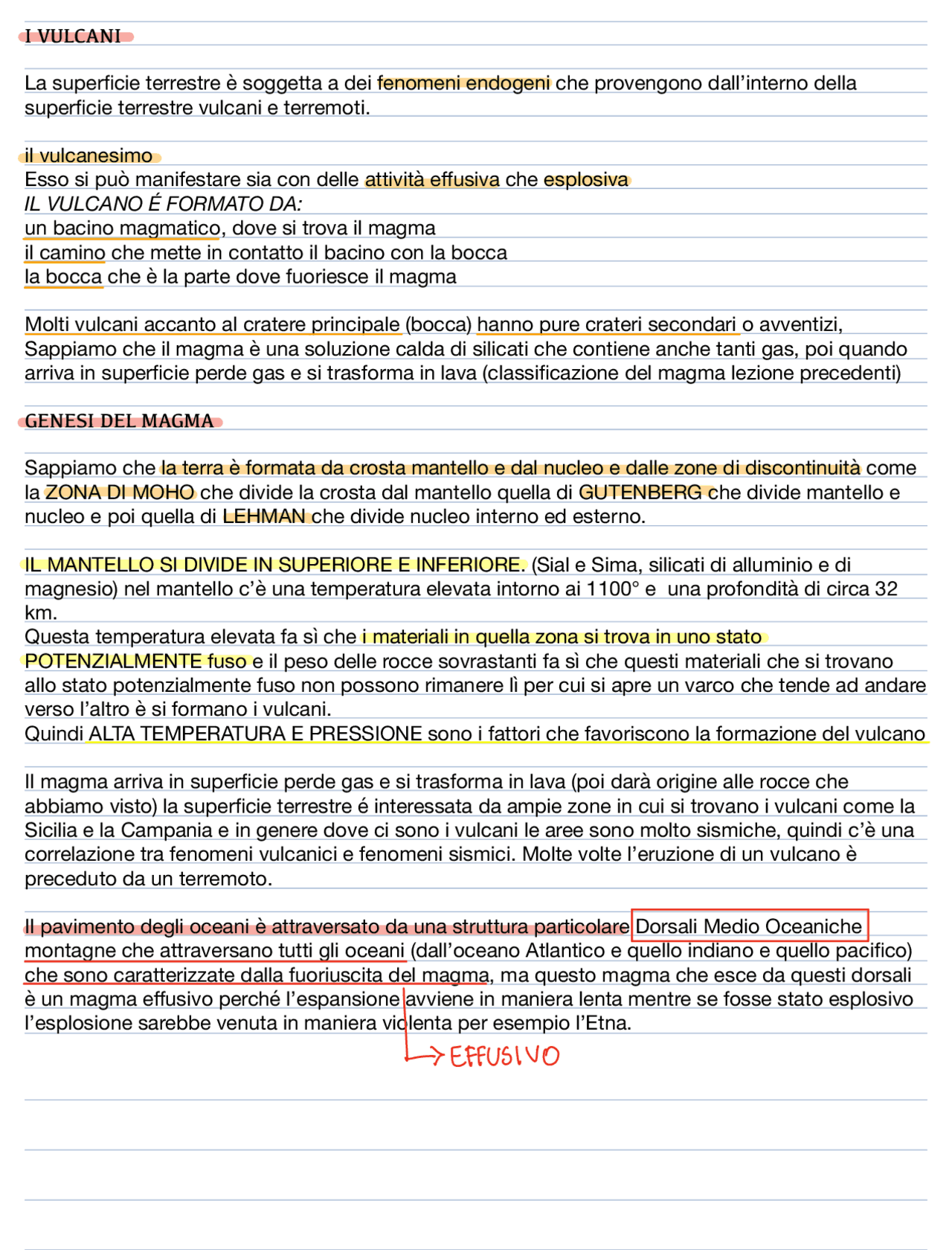 Le Caratteristiche Dei Vulcani Docsity