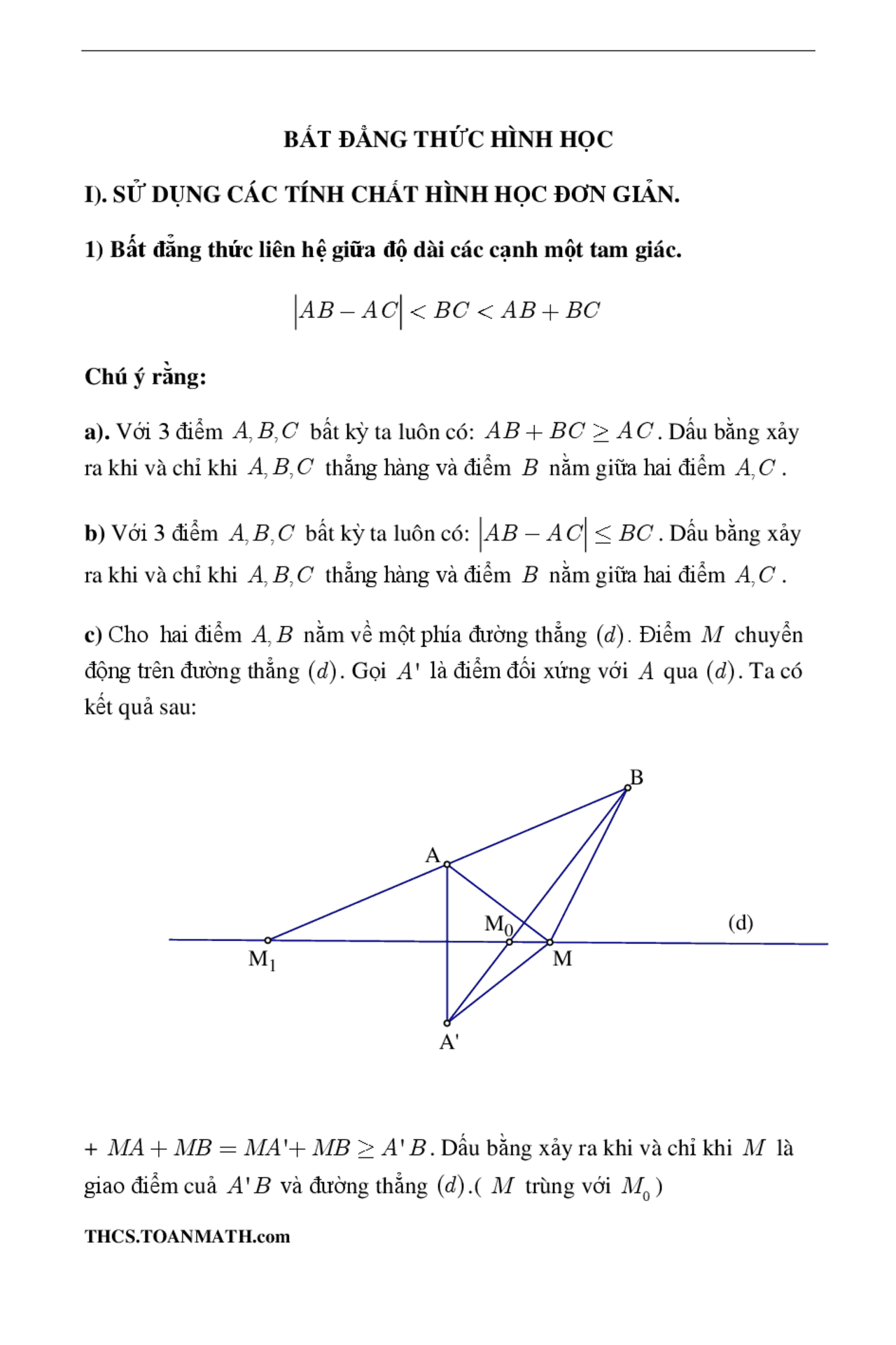 Chuyên đề bất đẳng thức và cực trị ôn thi vào lớp 10 - Docsity