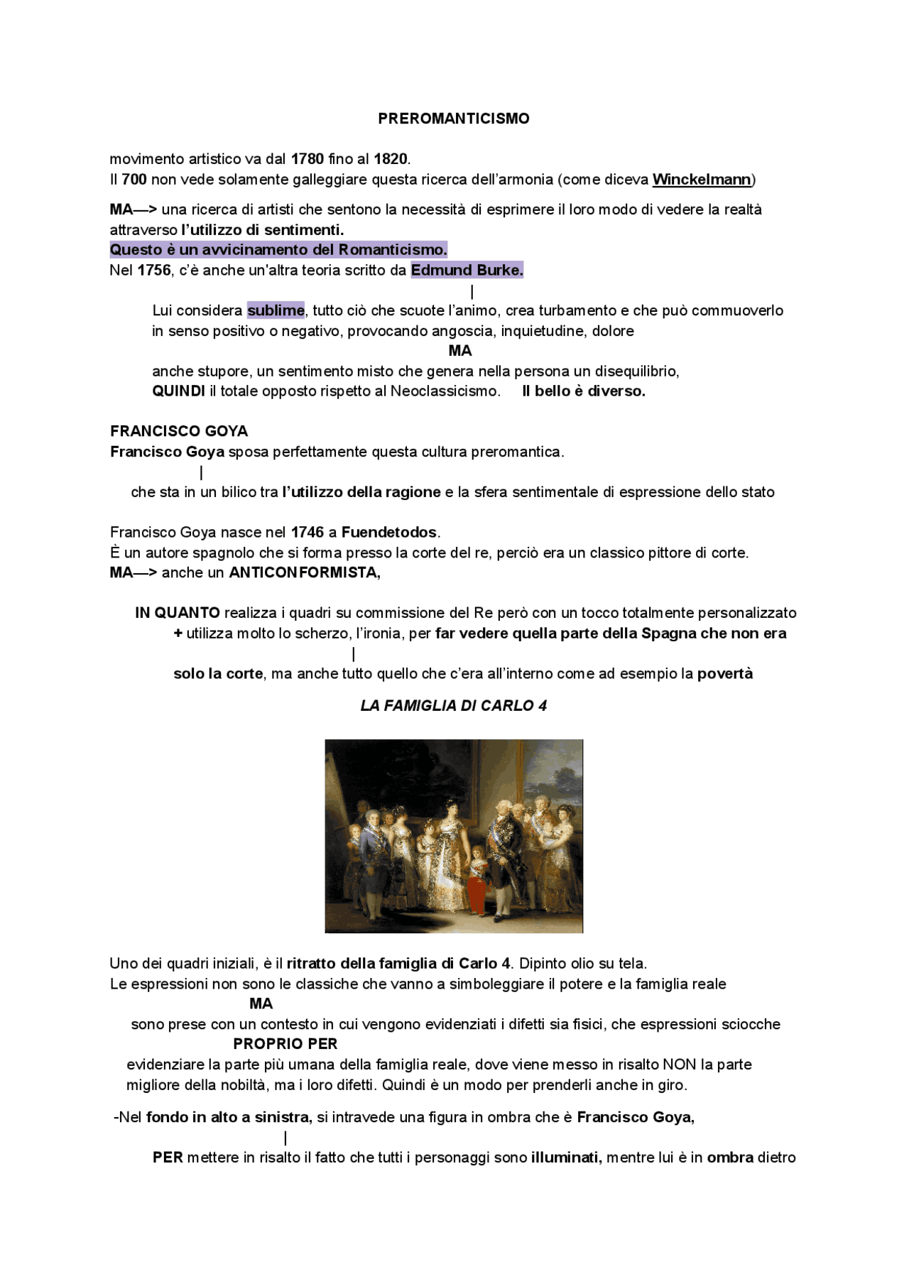 Preromanticismo e romanticismo - Docsity