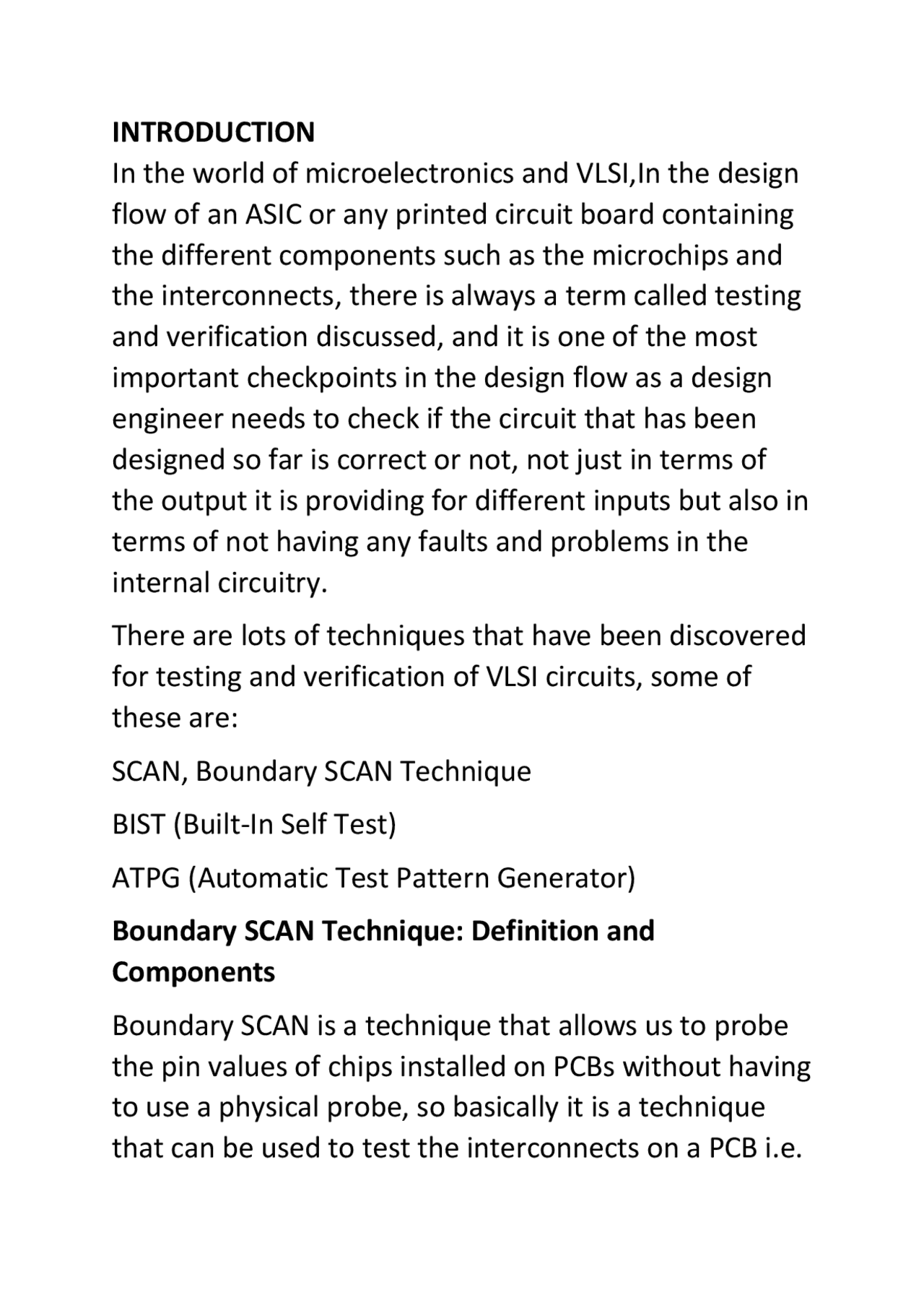 Boundary Scan Technique Docsity