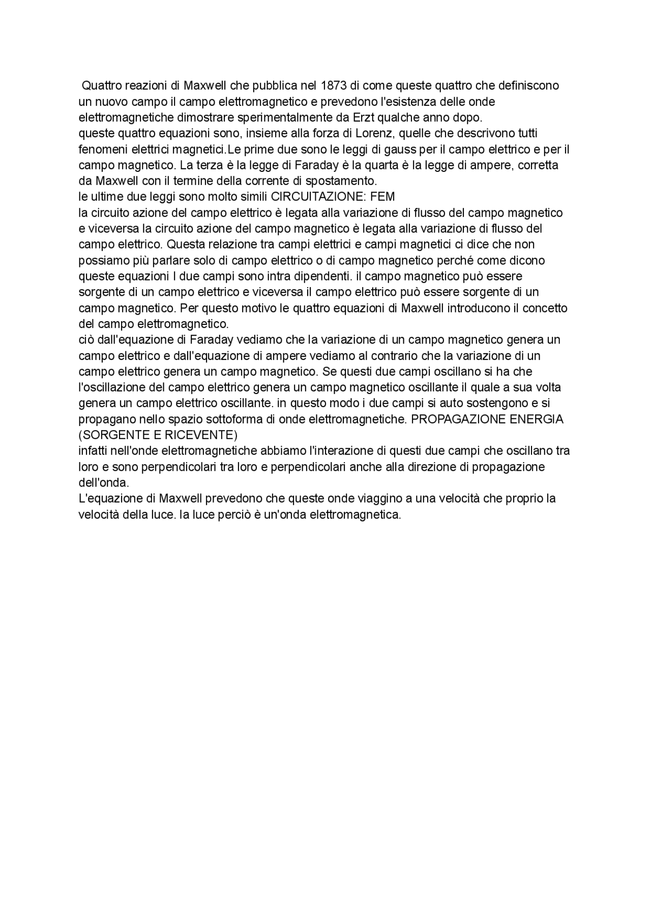 Maxwell Principi E Applicazione Alla Fisica Docsity