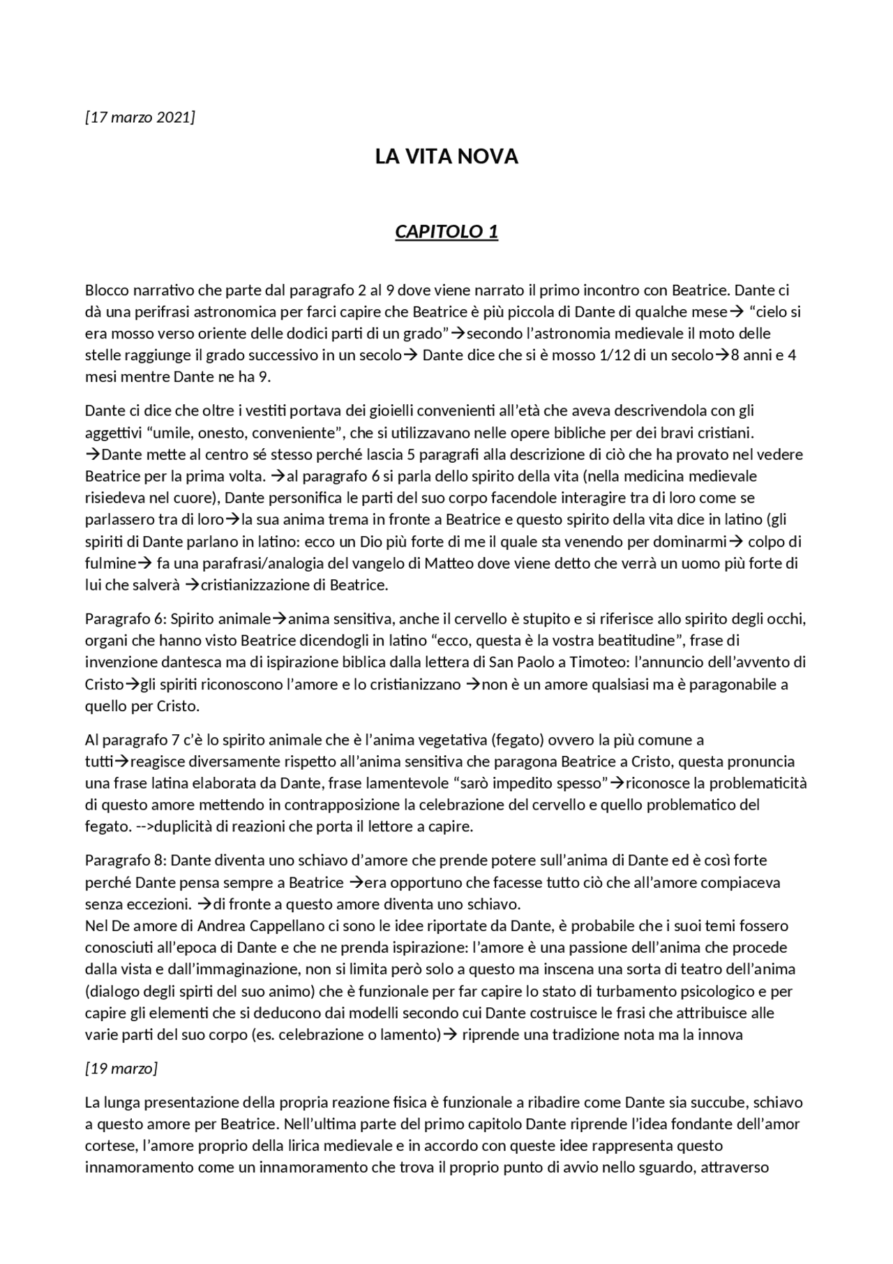 La vita nova di dante Alighieri - Docsity