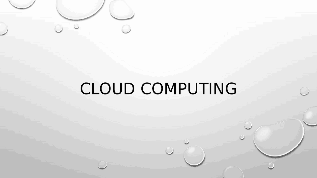 Introduction Of Cloud Computing Docsity
