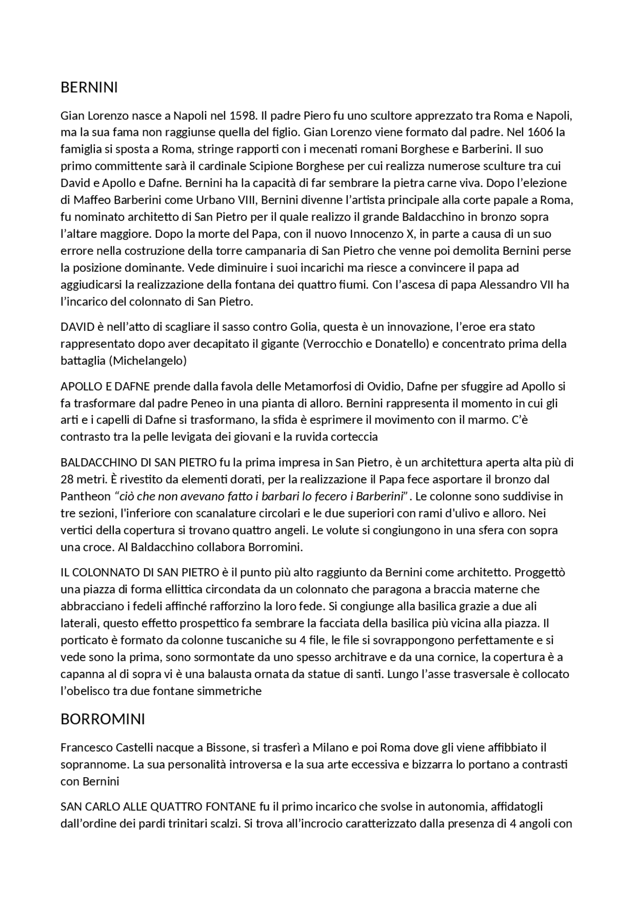 Berninipdf Sintesi Per Interrogazione Docsity