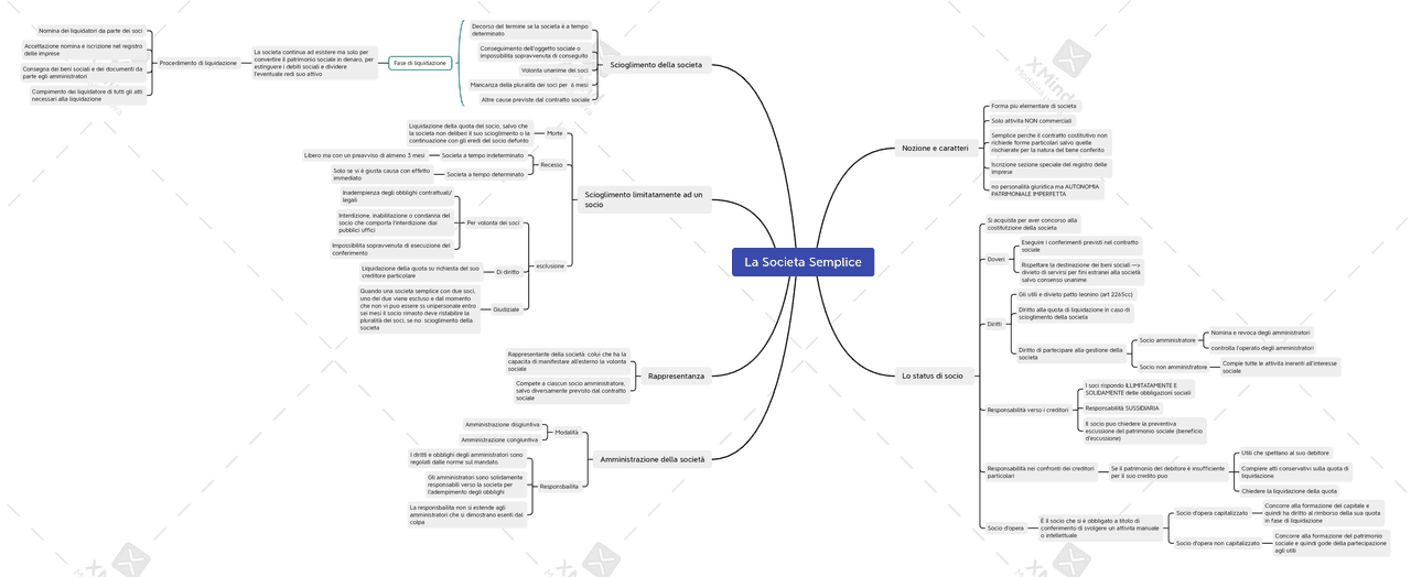 Mappa Concettuale Societa Semplice Docsity