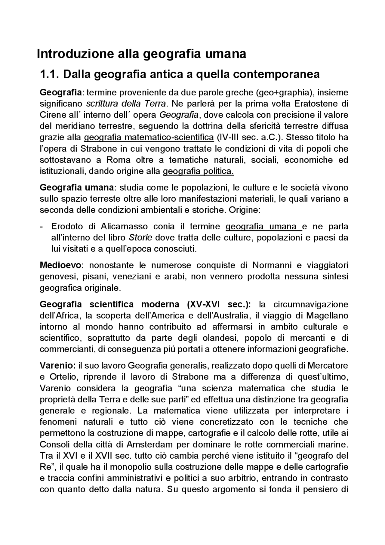 Geografia Umana Un Approccio Visuale Docsity