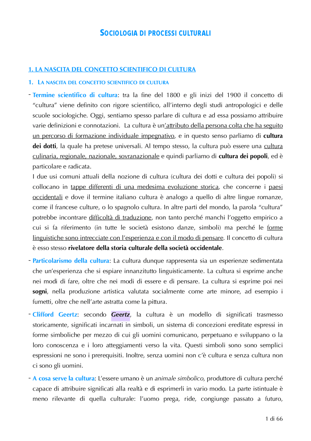Sociologia Dei Processi Culturali Riassunto Sciolla Docsity
