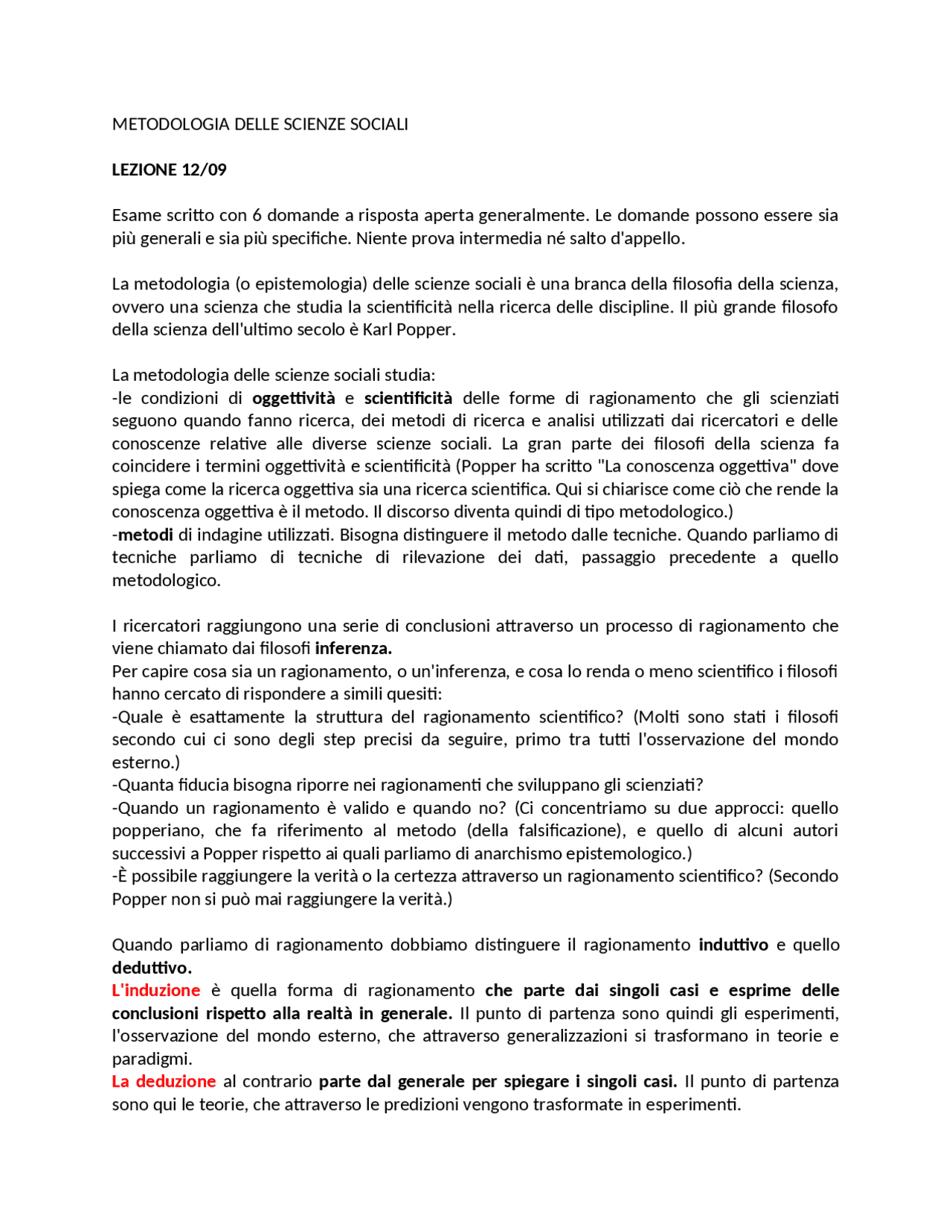Appunti Di Metodologia Delle Scienze Sociali Docsity