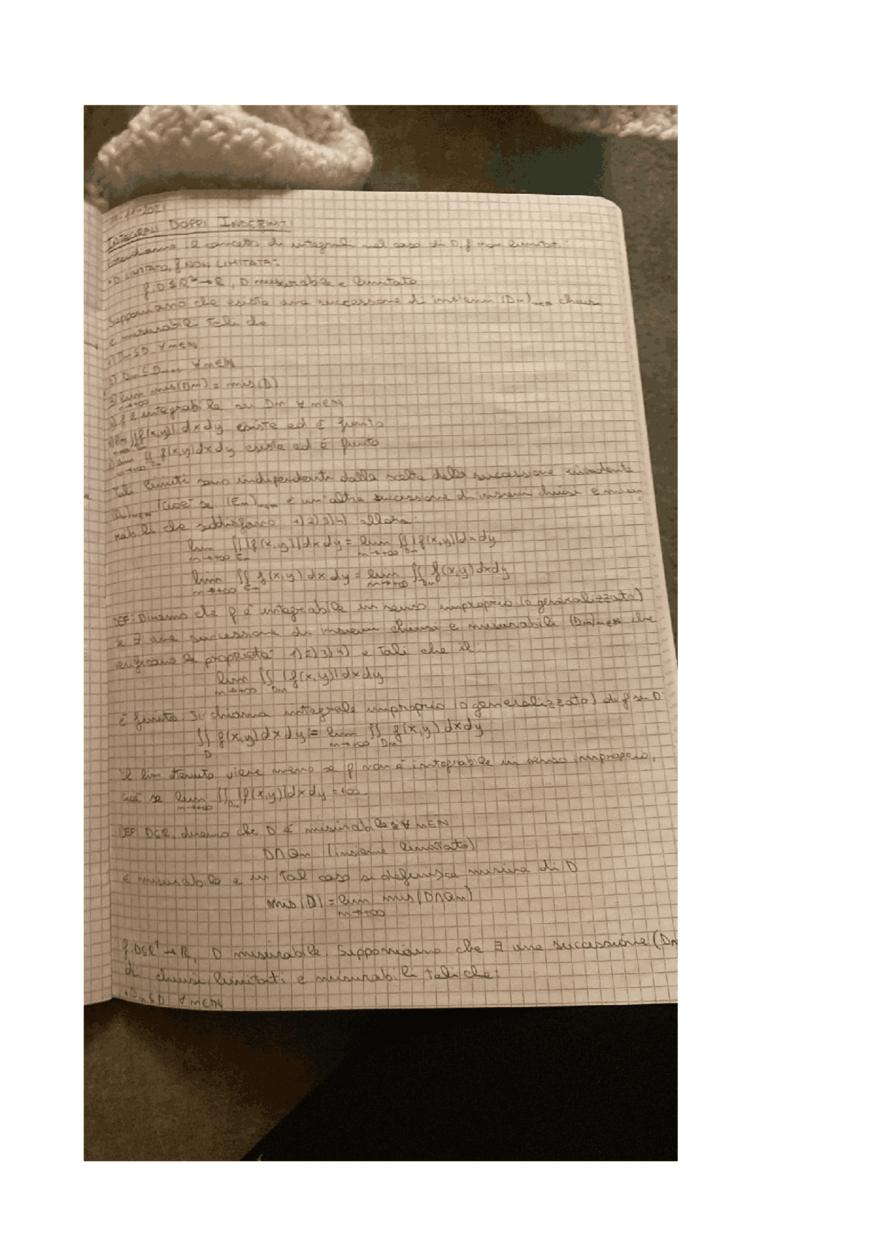Integrali Doppi Indefiniti Docsity
